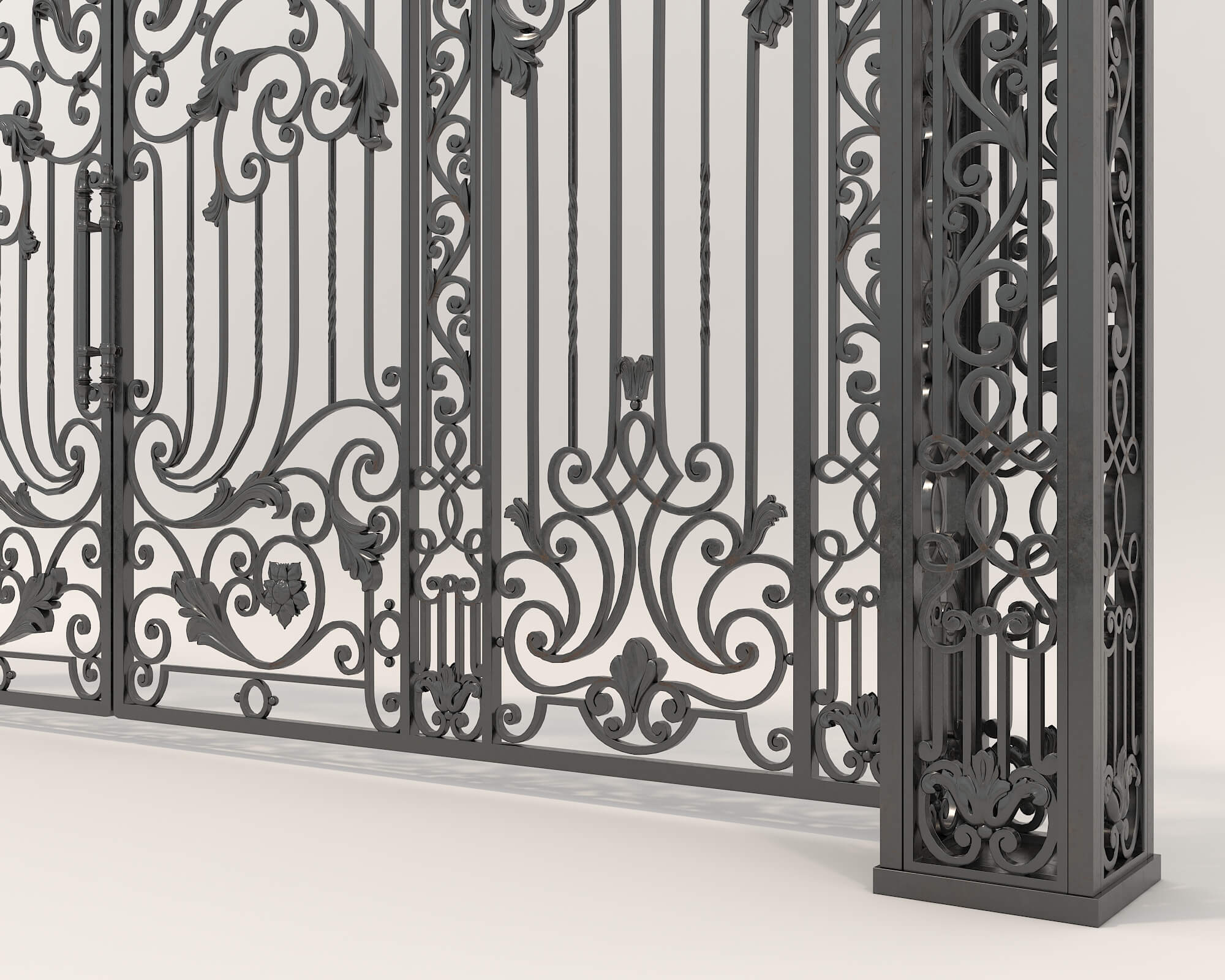 Classic European Style Mansion Gate 6 - 3D Model by nhattuankts
