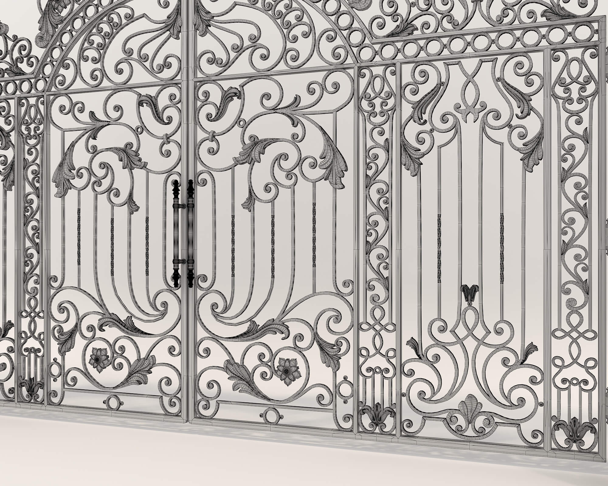 Classic European Style Mansion Gate 6 - 3D Model by nhattuankts