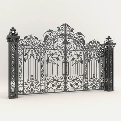 Classic European Style Mansion Gate 6 - 3D Model by nhattuankts