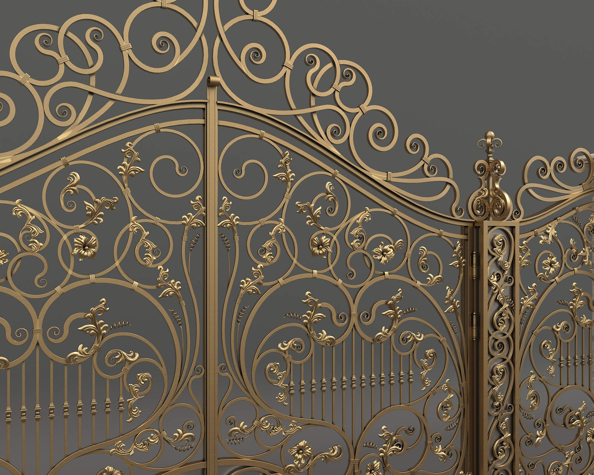 Classic European Style Mansion Gate 7 - 3D Model by nhattuankts