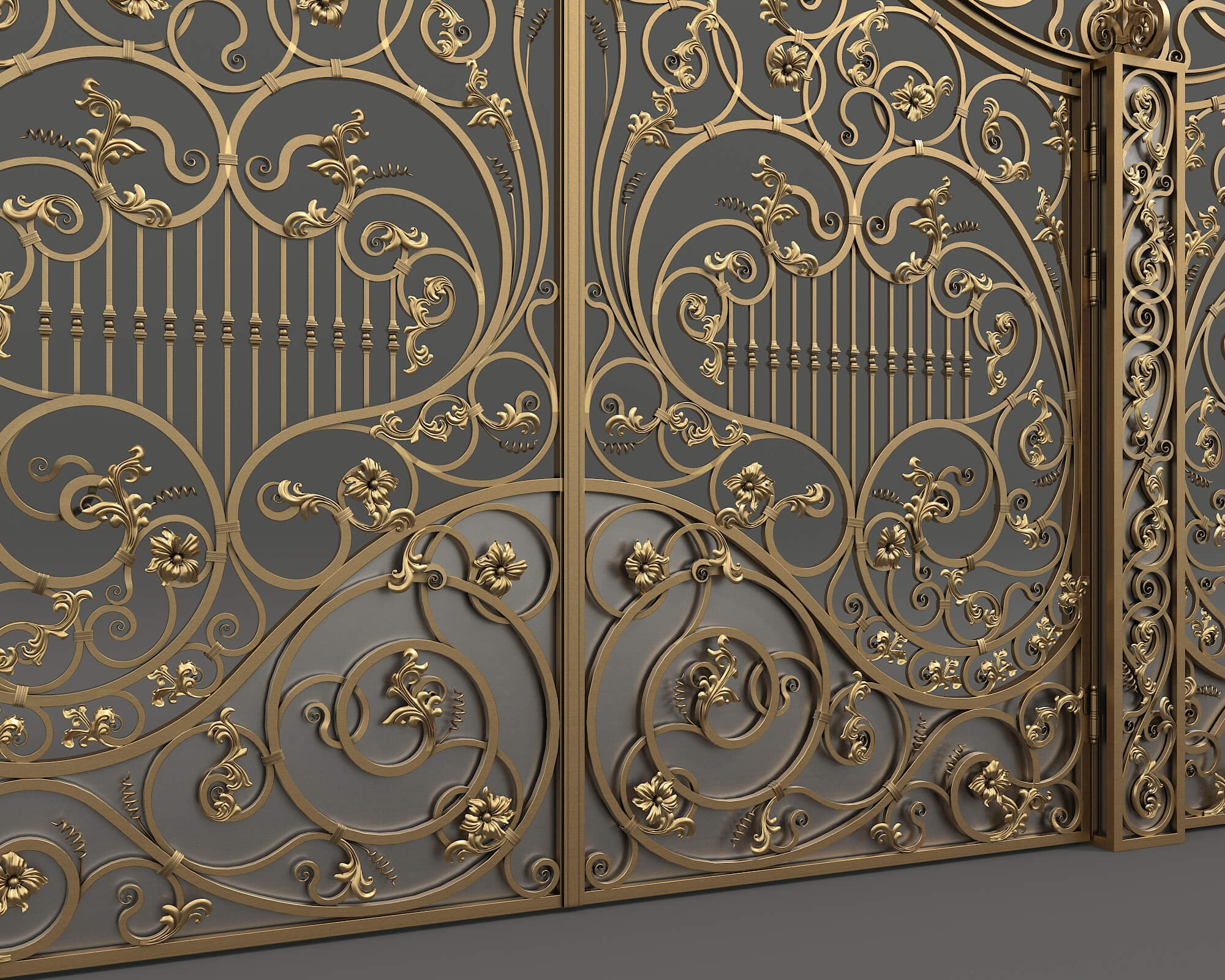 Classic European Style Mansion Gate 7 - 3D Model by nhattuankts