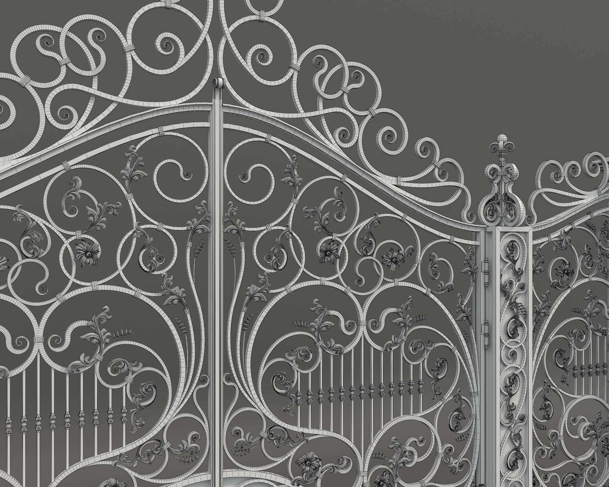 Classic European Style Mansion Gate 7 - 3D Model by nhattuankts