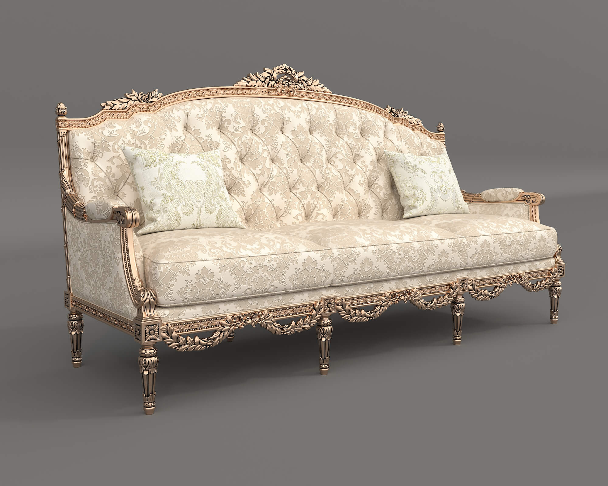 Classic European Style Sofa and Armchair Set 9 - 3D Model by nhattuankts