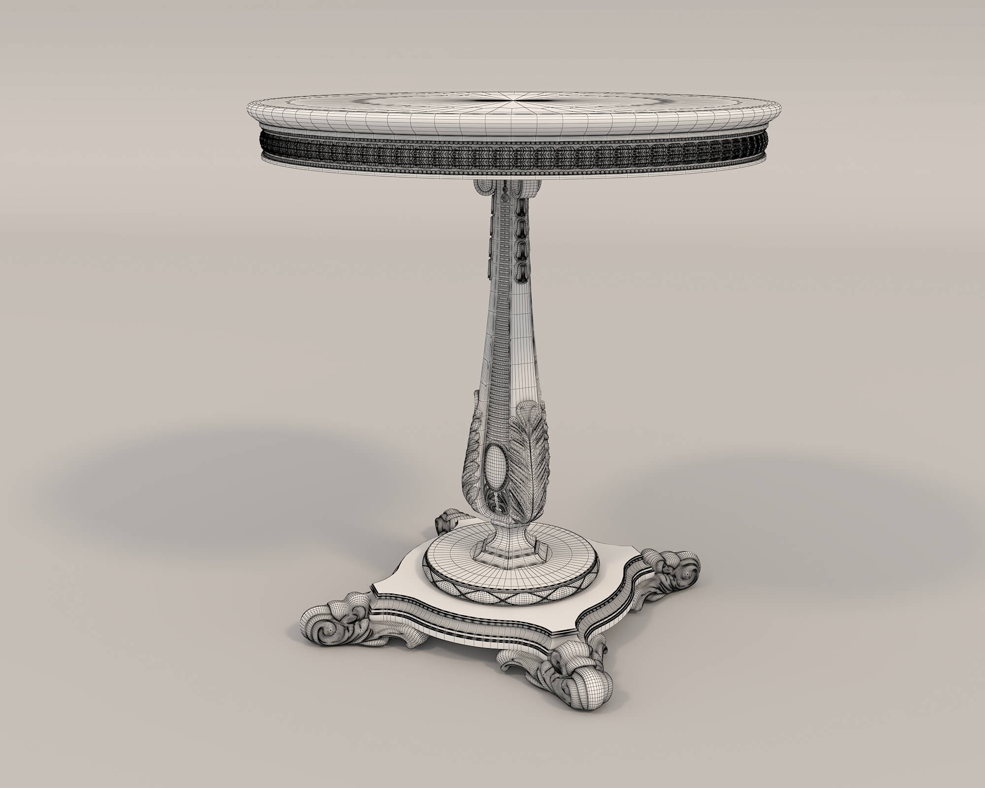 Classic European Style Table and Chairs 10 - 3D Model by nhattuankts