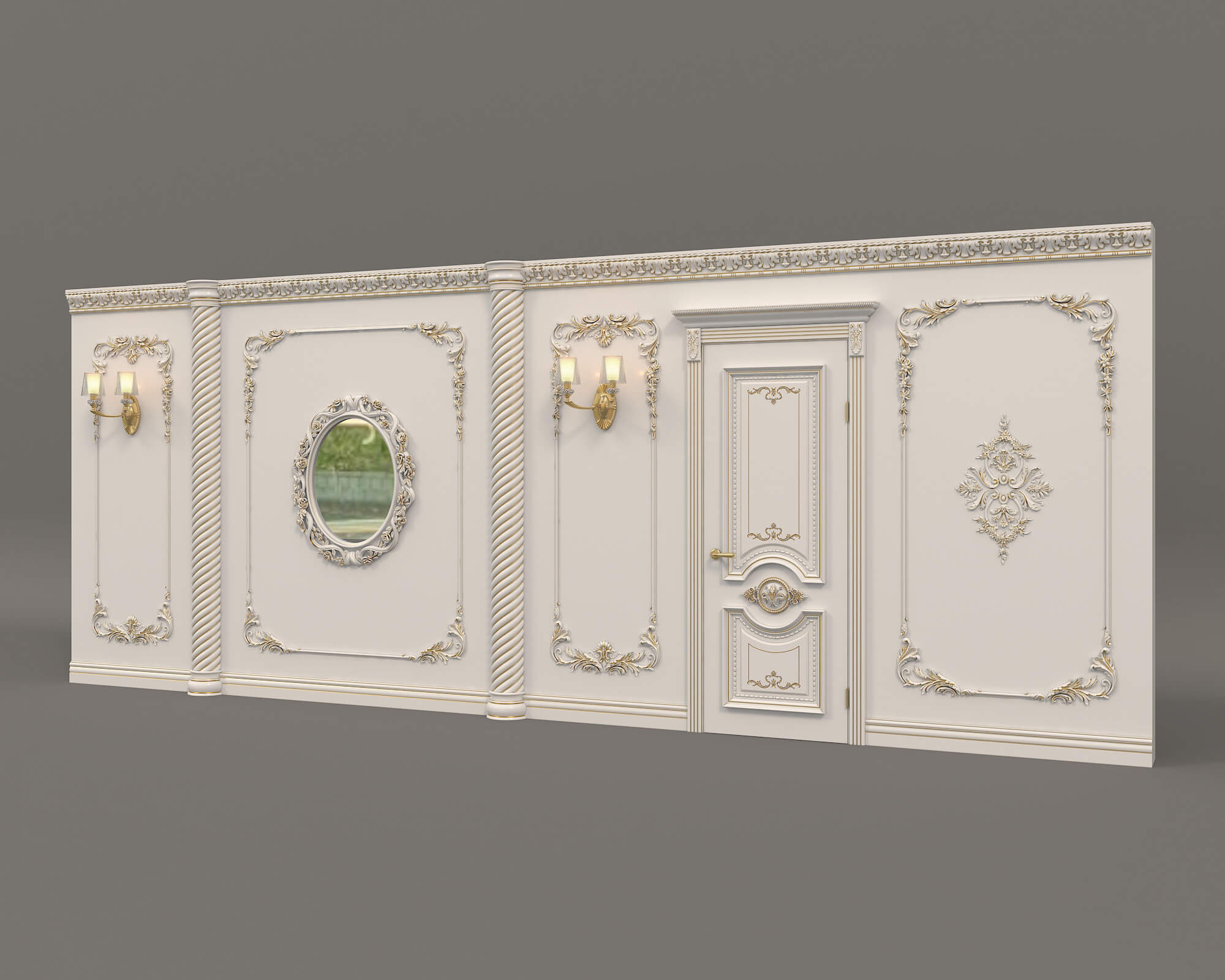 Classic Interior Wall Decoration 10 - 3D Model by nhattuankts