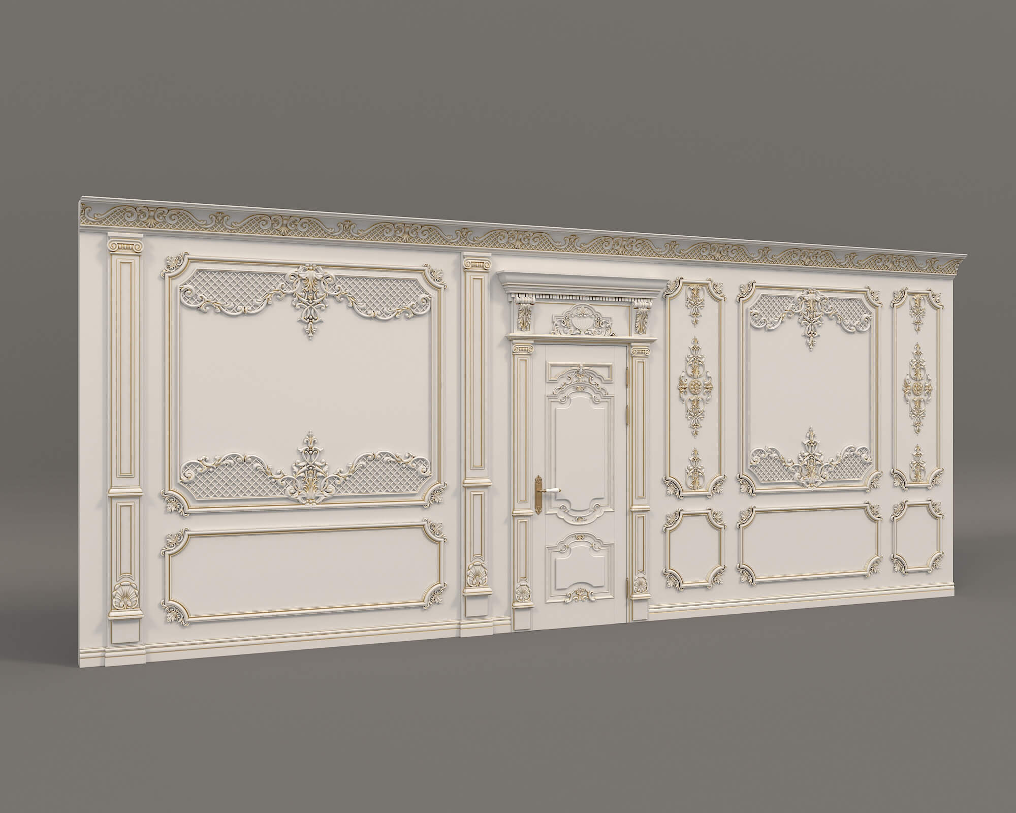 Classic Interior Wall Decoration 12 - 3D Model by nhattuankts