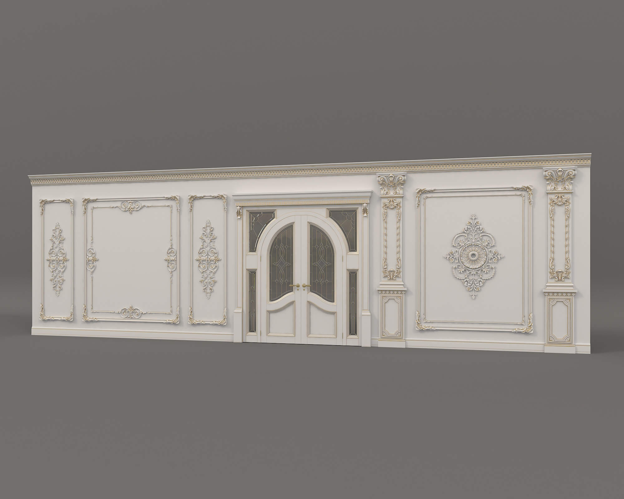 Classic Interior Wall Decoration 13 - 3D Model by nhattuankts