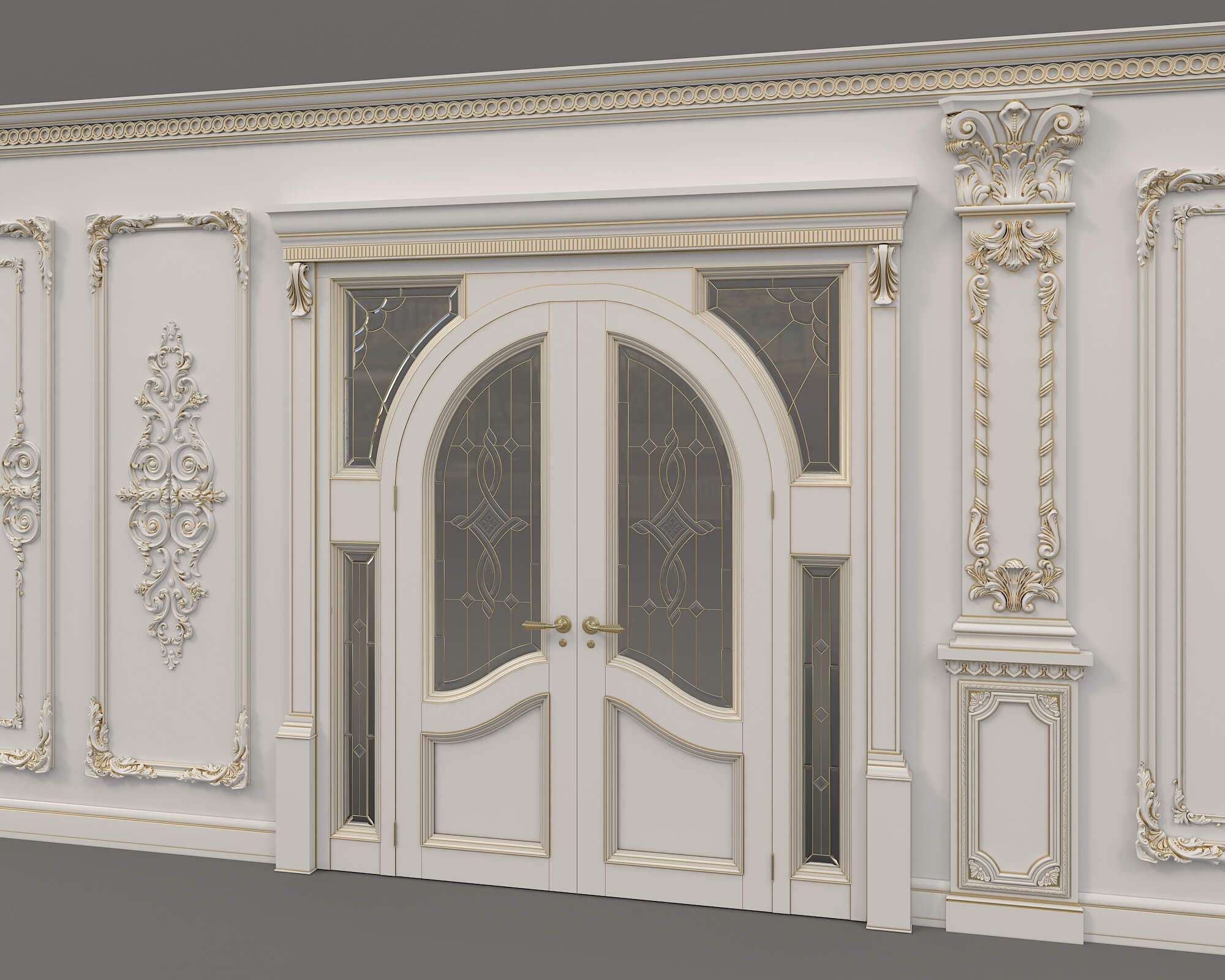 Classic Interior Wall Decoration 13 - 3D Model by nhattuankts