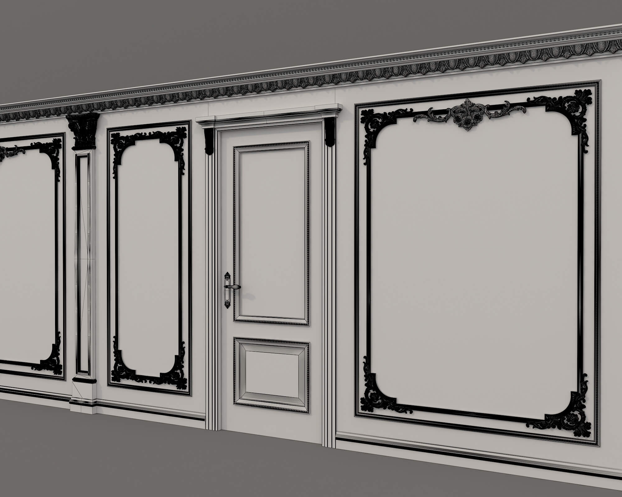 Classic Interior Wall Decoration 14 - 3D Model by nhattuankts
