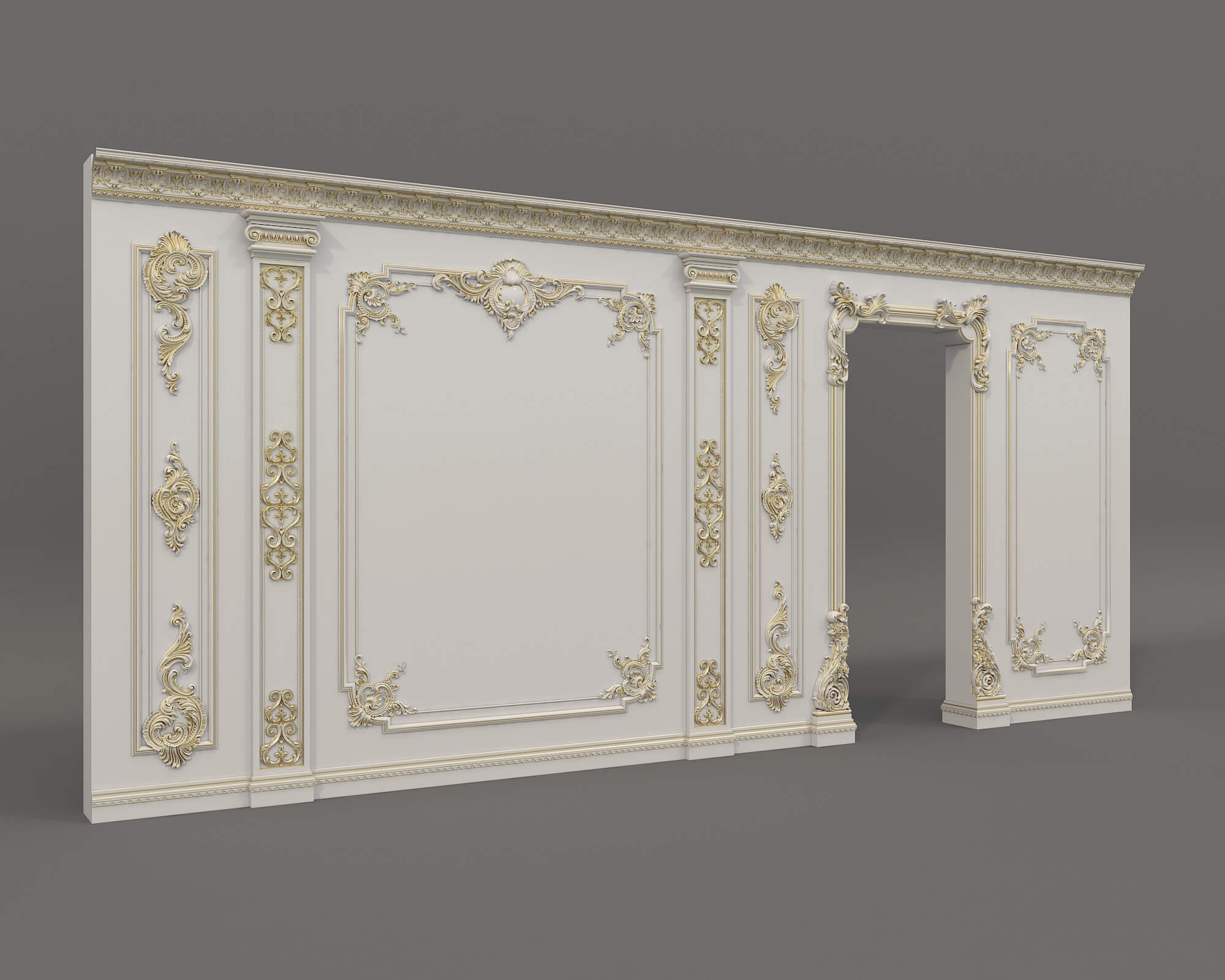 Classic Interior Wall Decoration 15 - 3D Model by nhattuankts