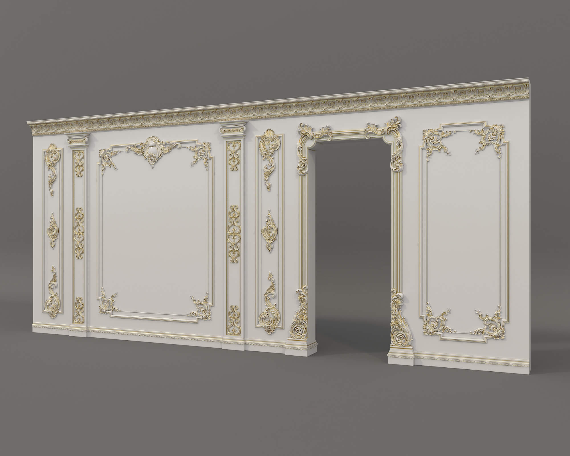 Classic Interior Wall Decoration 15 - 3D Model by nhattuankts