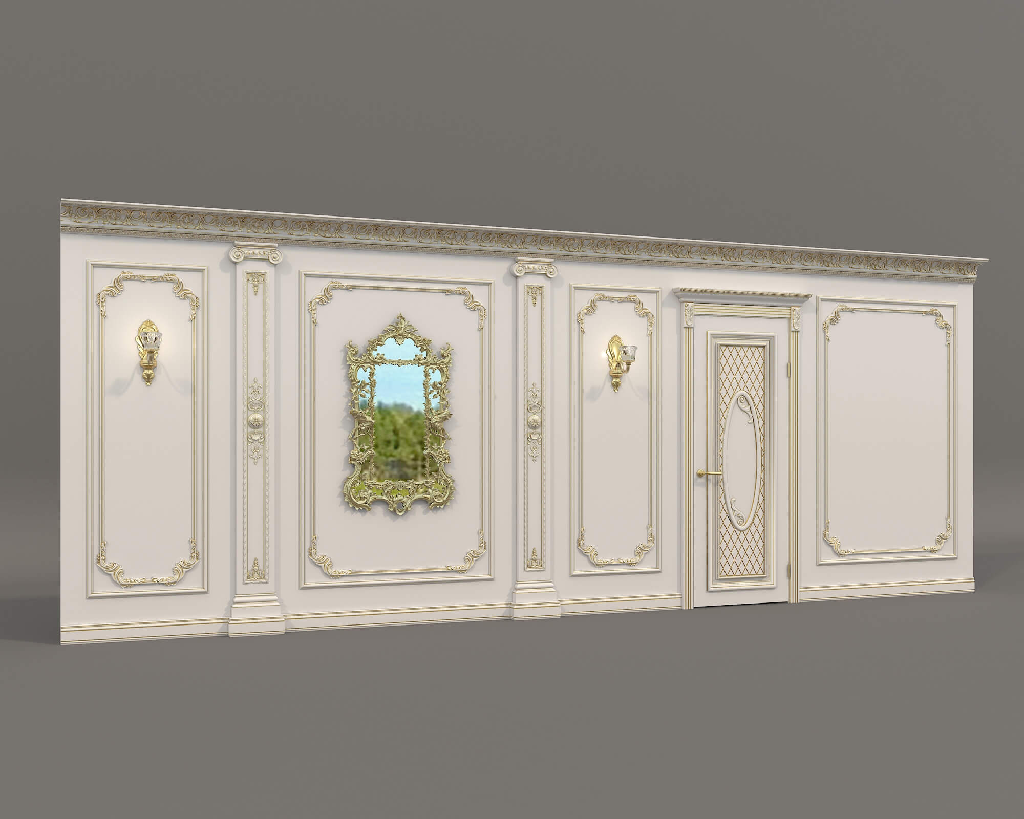 Classic Interior Wall Decoration 17 - 3D Model by nhattuankts
