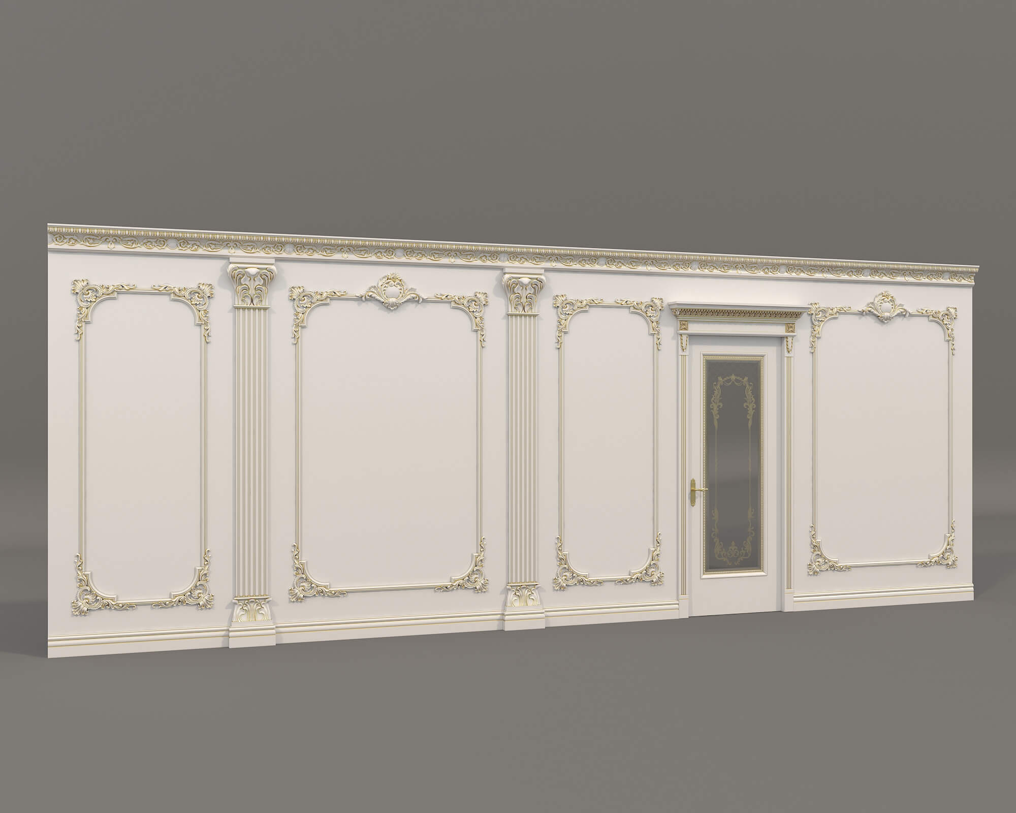 Classic Interior Wall Decoration 18 - 3D Model by nhattuankts