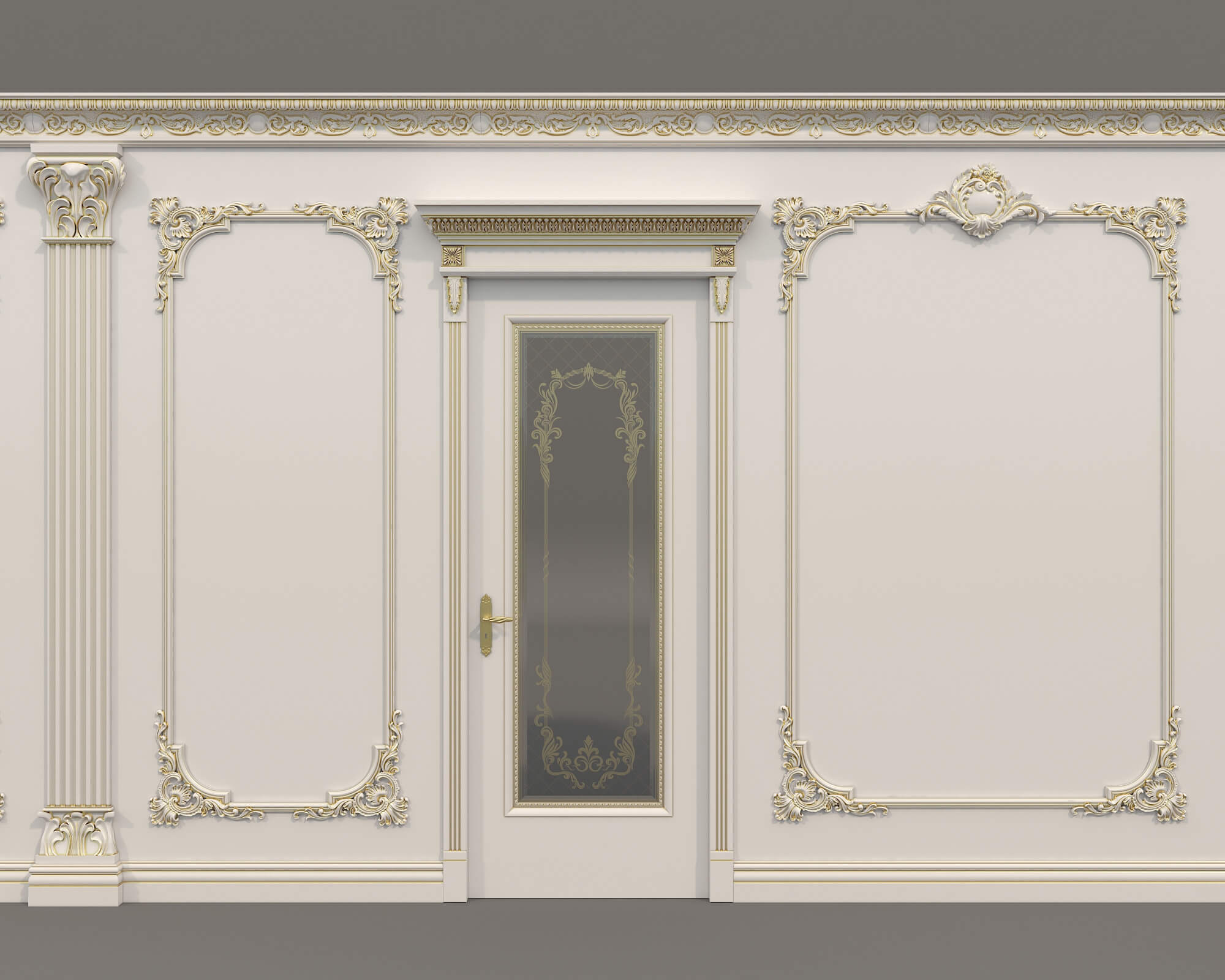 Classic Interior Wall Decoration 18 - 3D Model by nhattuankts