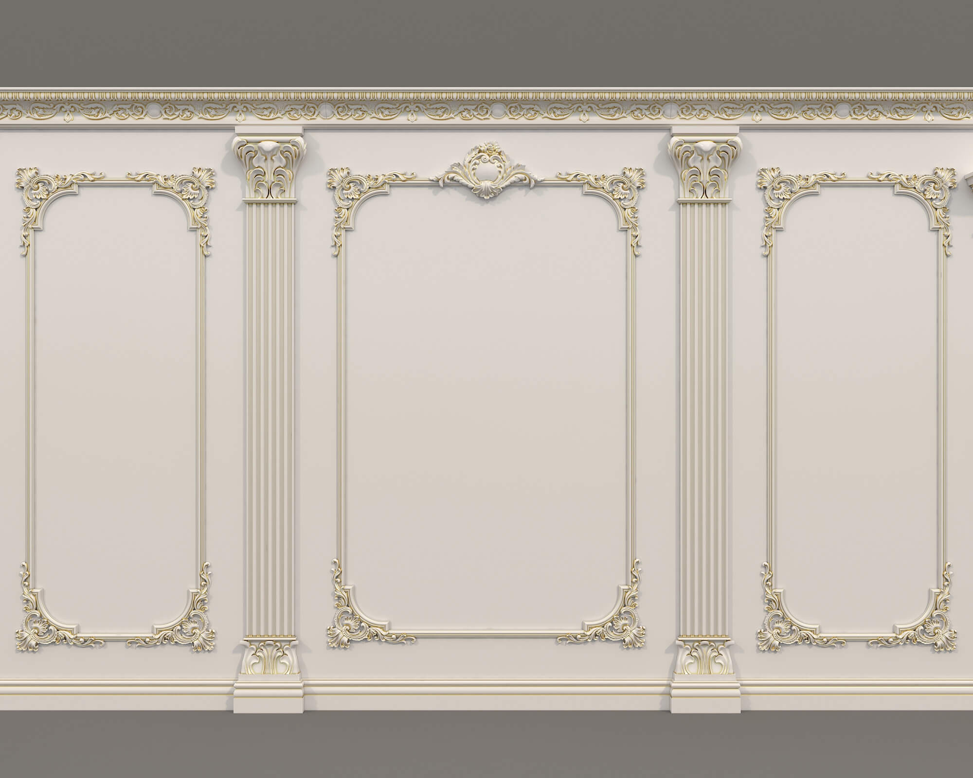 Classic Interior Wall Decoration 18 - 3D Model by nhattuankts