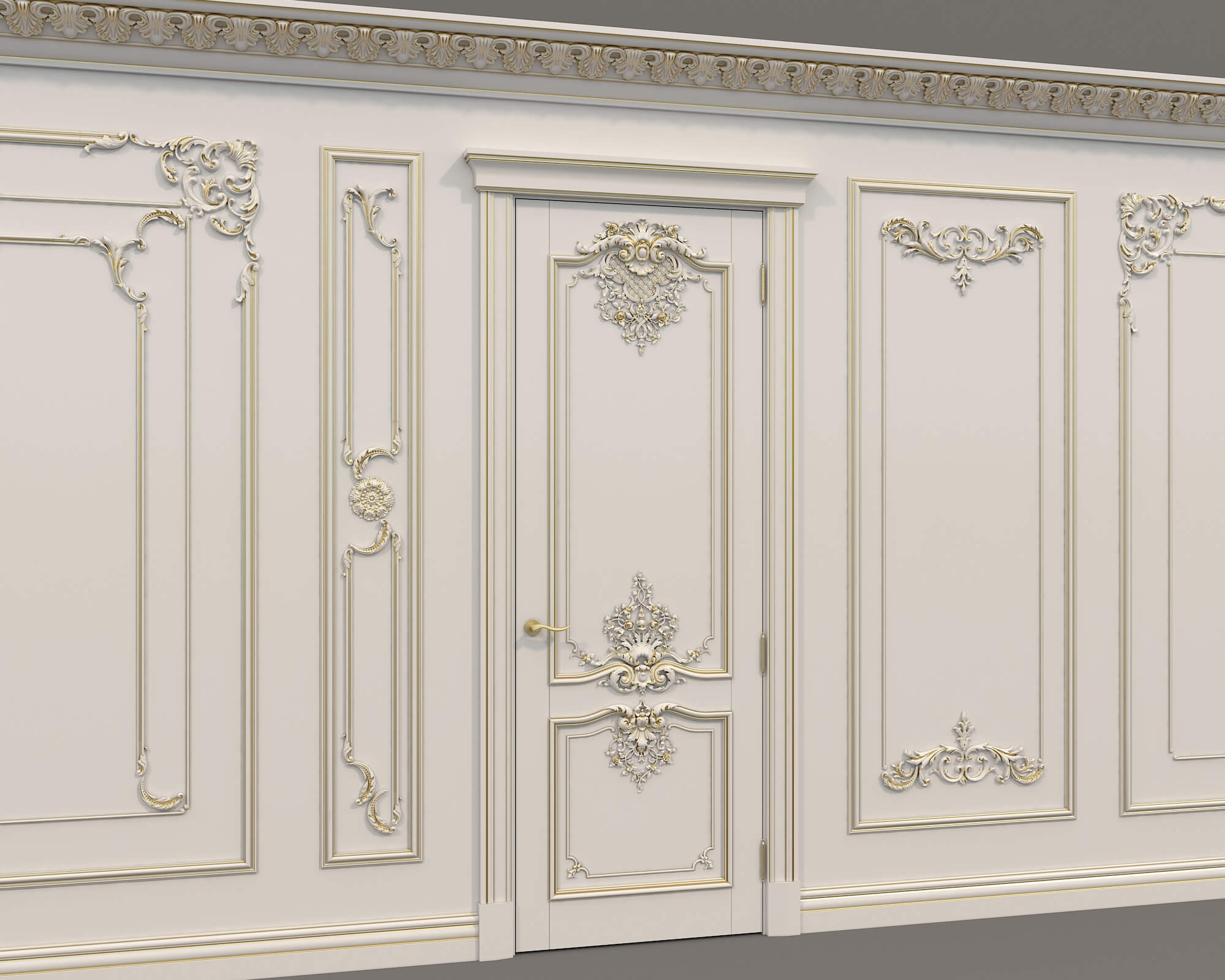 Classic Interior Wall Decoration 19 - 3D Model by nhattuankts