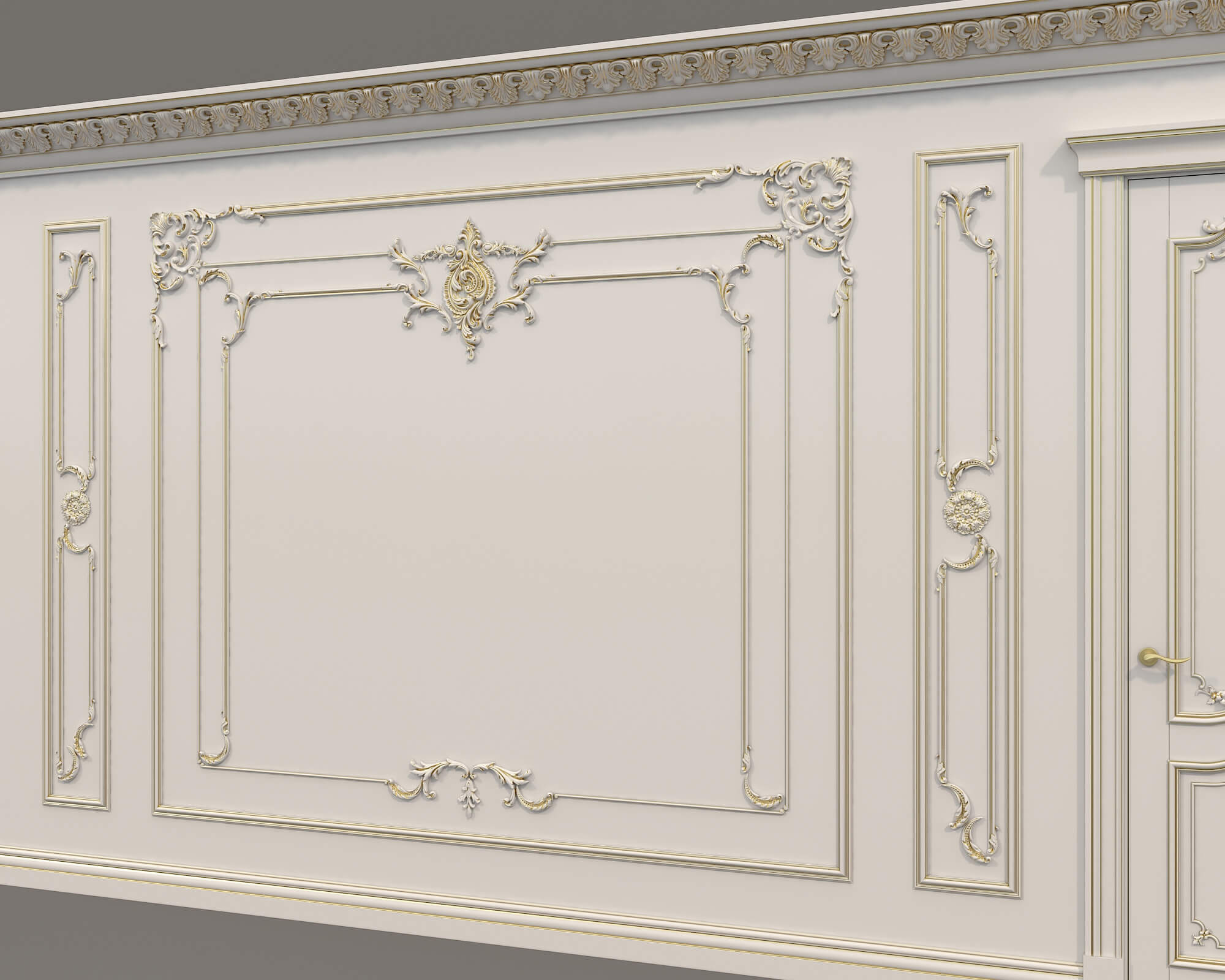 Classic Interior Wall Decoration 19 - 3D Model by nhattuankts