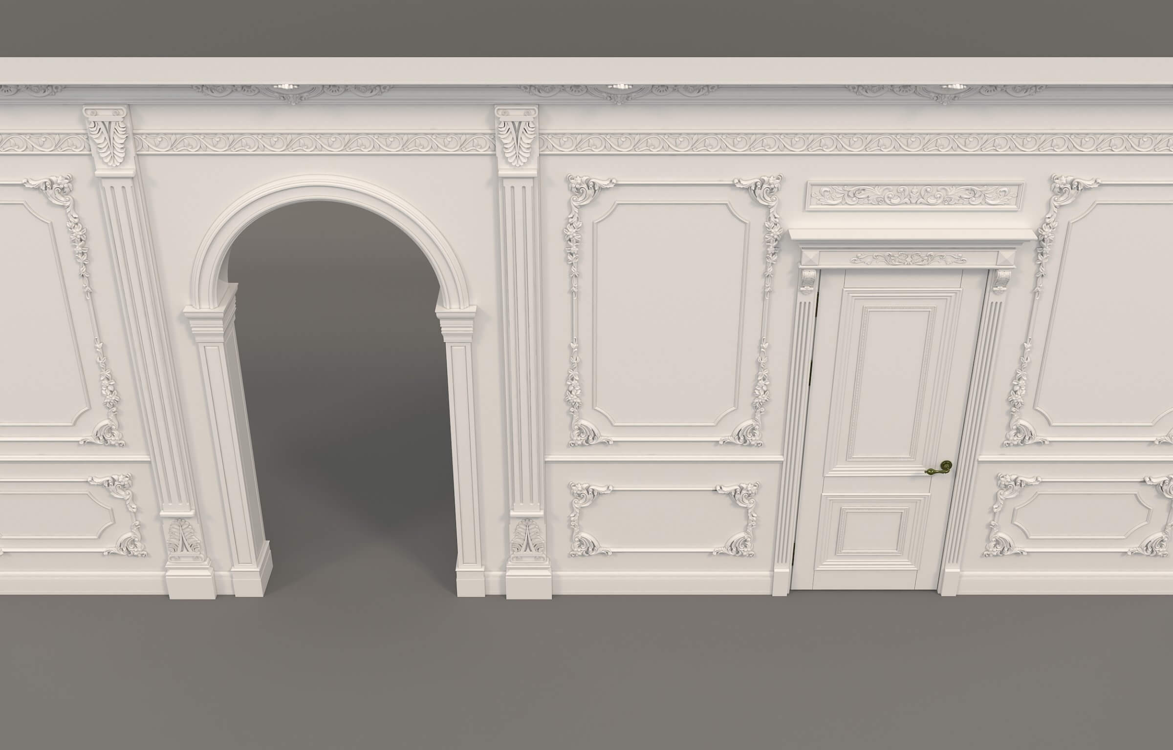 Classic Interior Wall Decoration 2 - 3D Model by nhattuankts