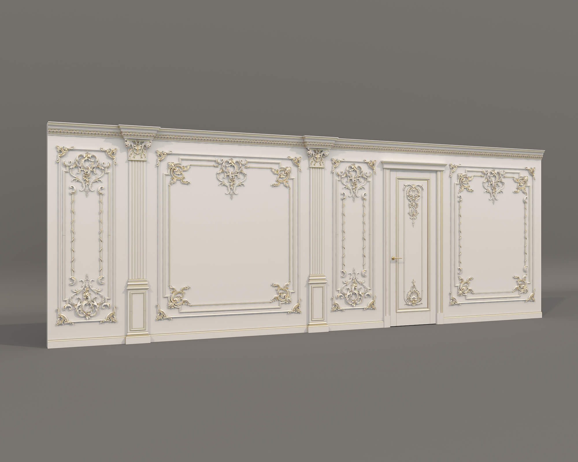 Classic Interior Wall Decoration 20 - 3D Model by nhattuankts
