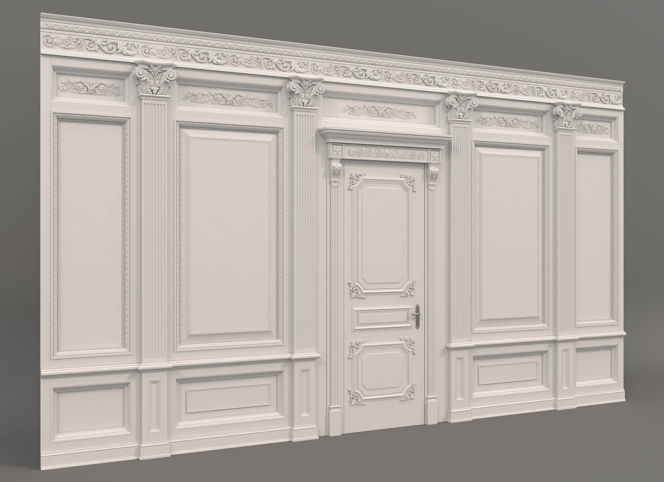 Classic Interior Wall Decoration 3 - 3D Model by nhattuankts