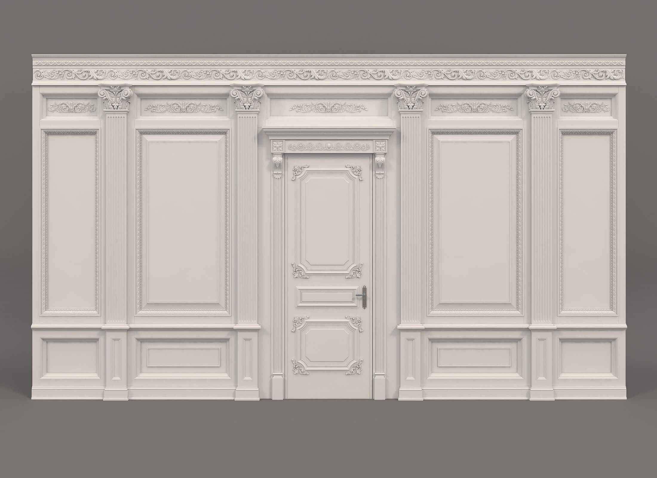 Classic Interior Wall Decoration 3 - 3D Model by nhattuankts