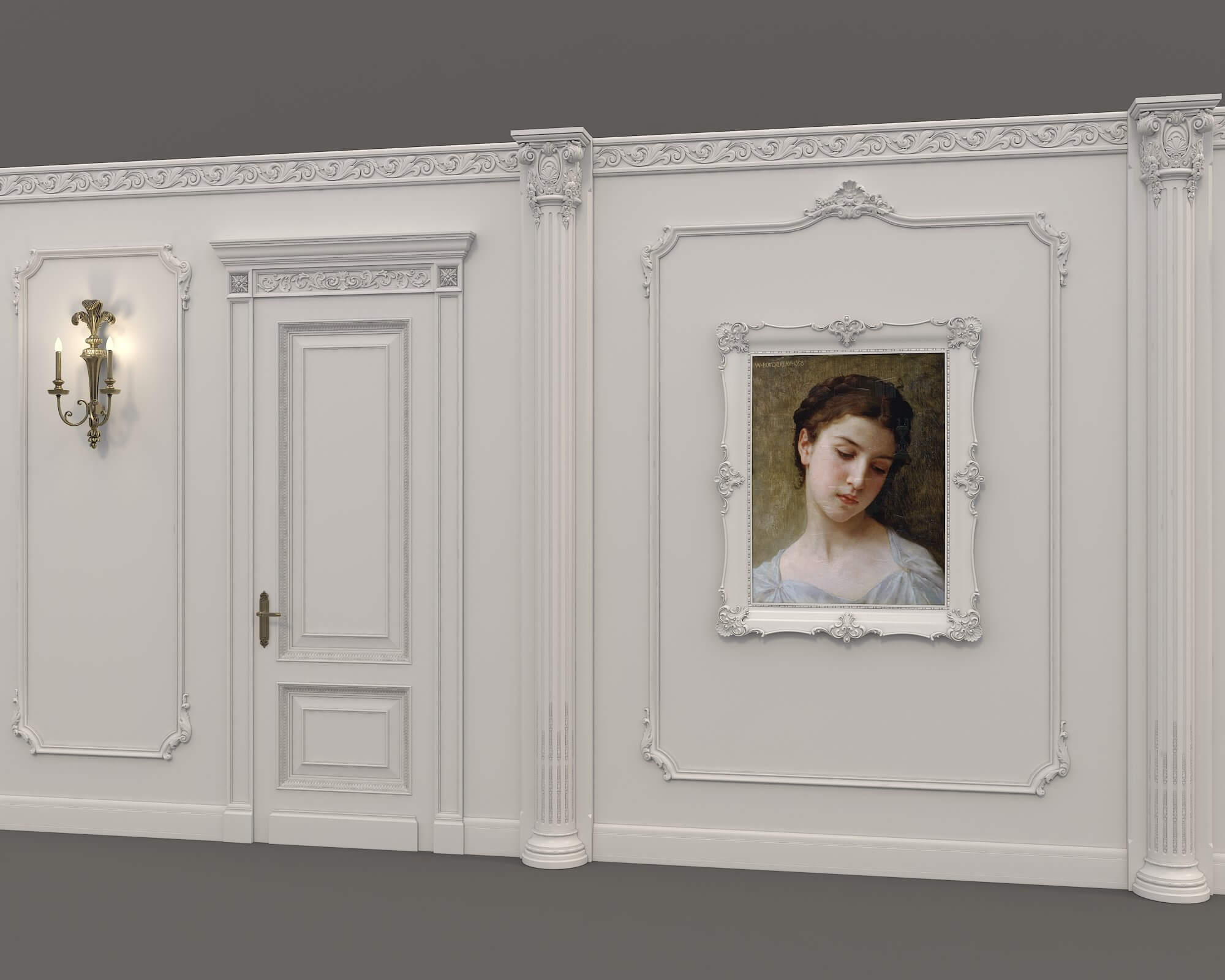 Classic Interior Wall Decoration 5 - 3D Model by nhattuankts