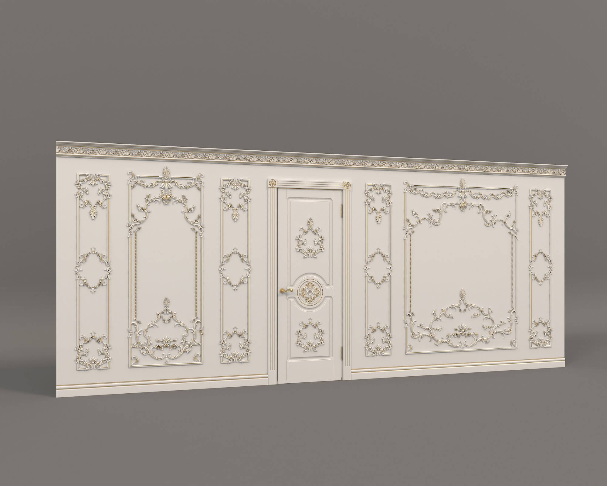 Classic Interior Wall Decoration 8 - 3D Model by nhattuankts