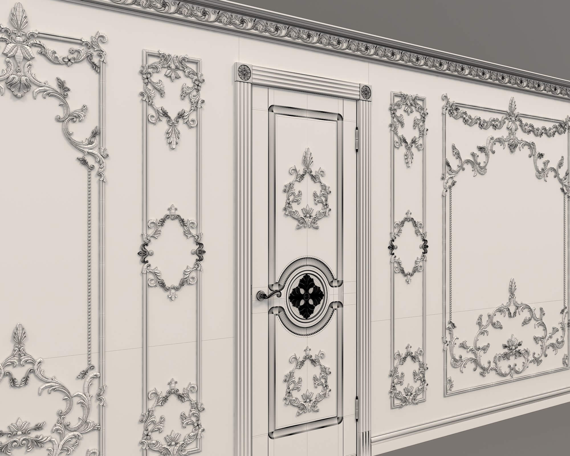 Classic Interior Wall Decoration 8 - 3D Model by nhattuankts