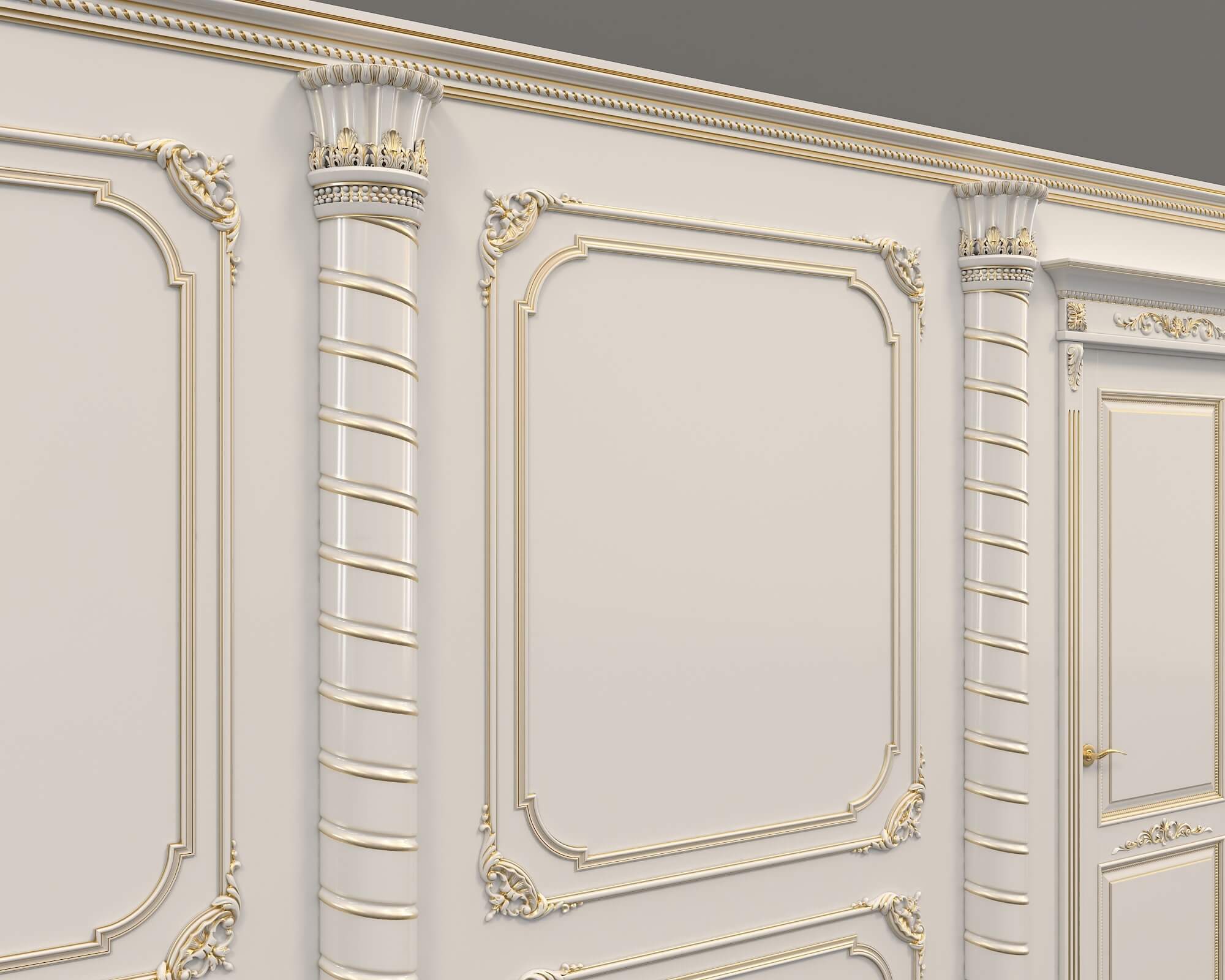 Classic Interior Wall Decoration 9 - 3D Model by nhattuankts