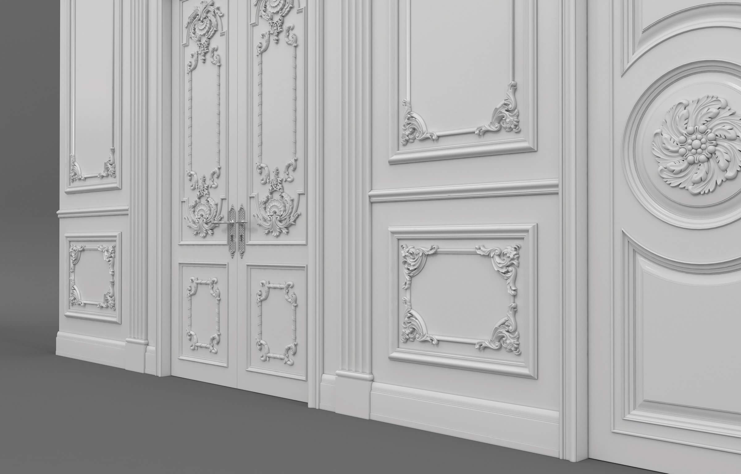 Classic Interior Wall Decoration - 3D Model by nhattuankts