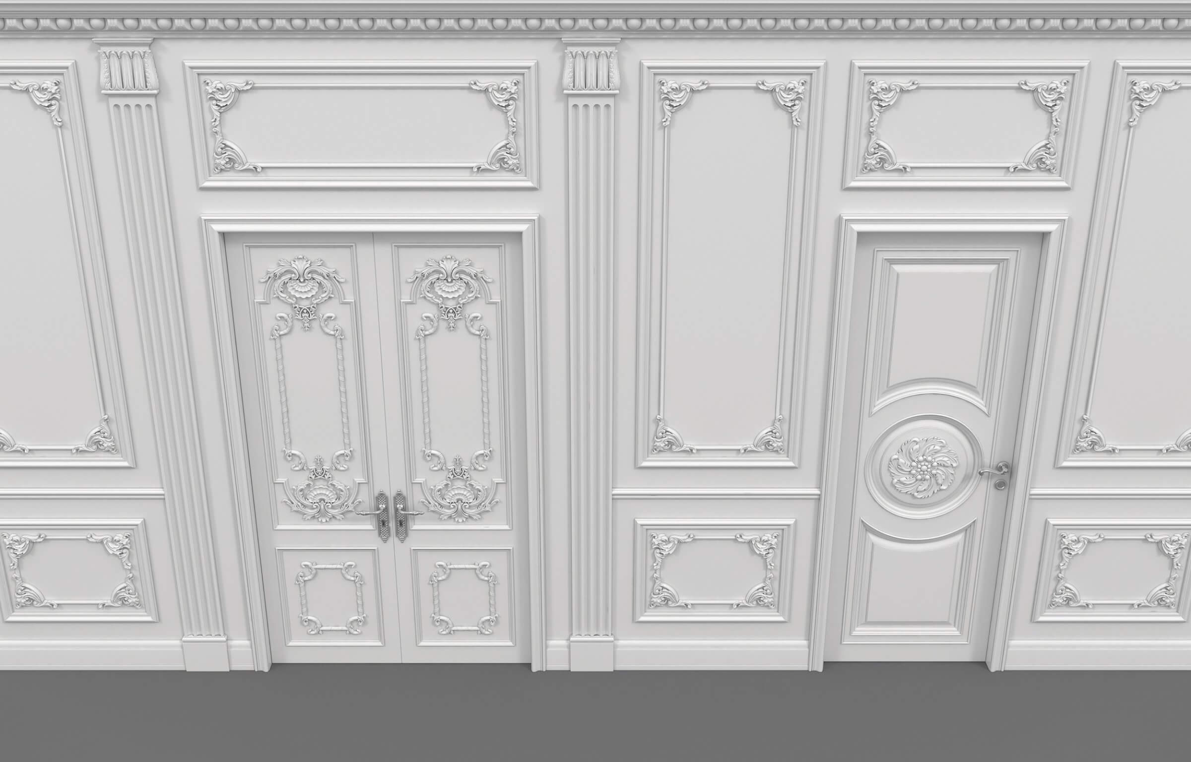 Classic Interior Wall Decoration - 3D Model by nhattuankts
