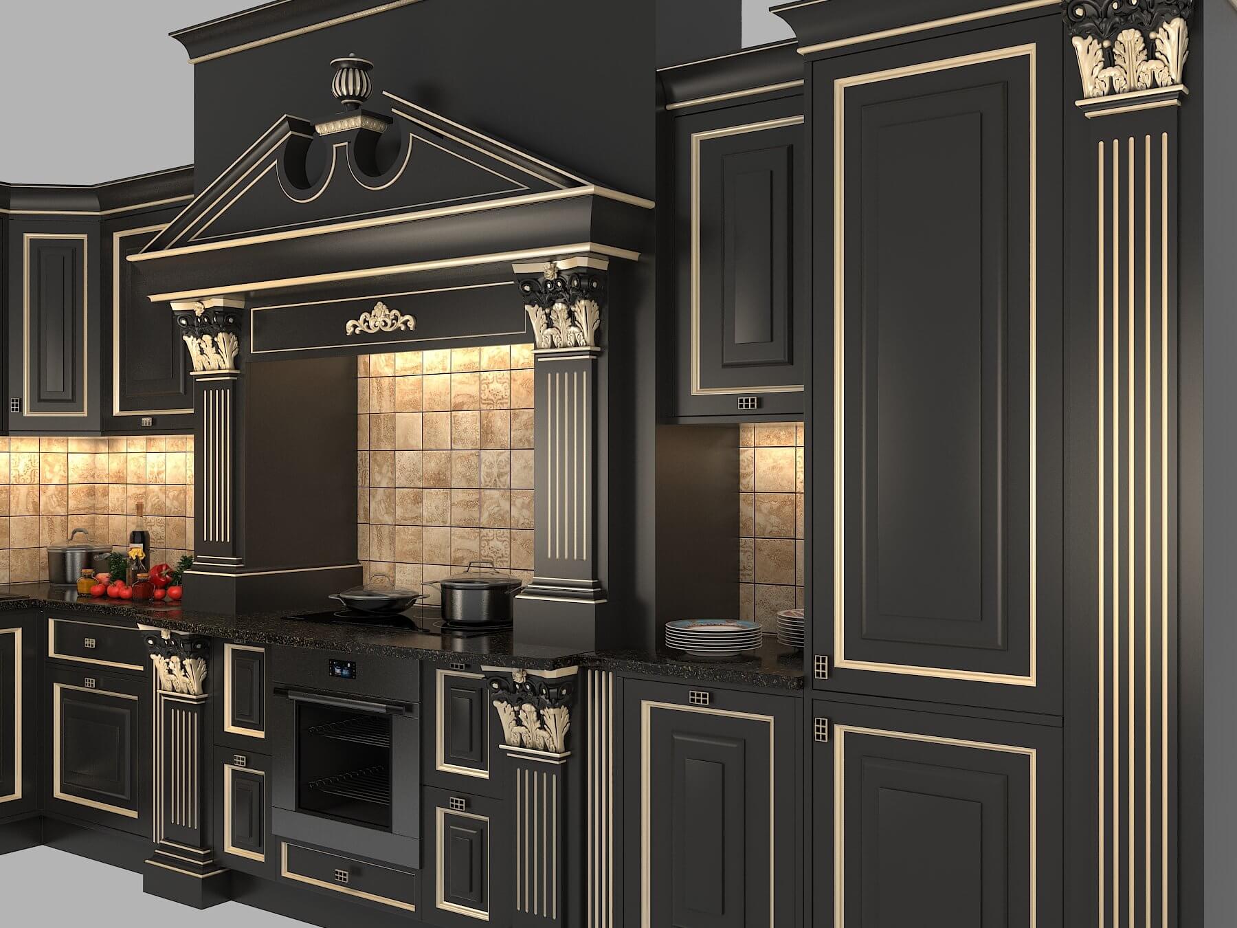 Classic Kitchen 3 - 3D Model by nhattuankts