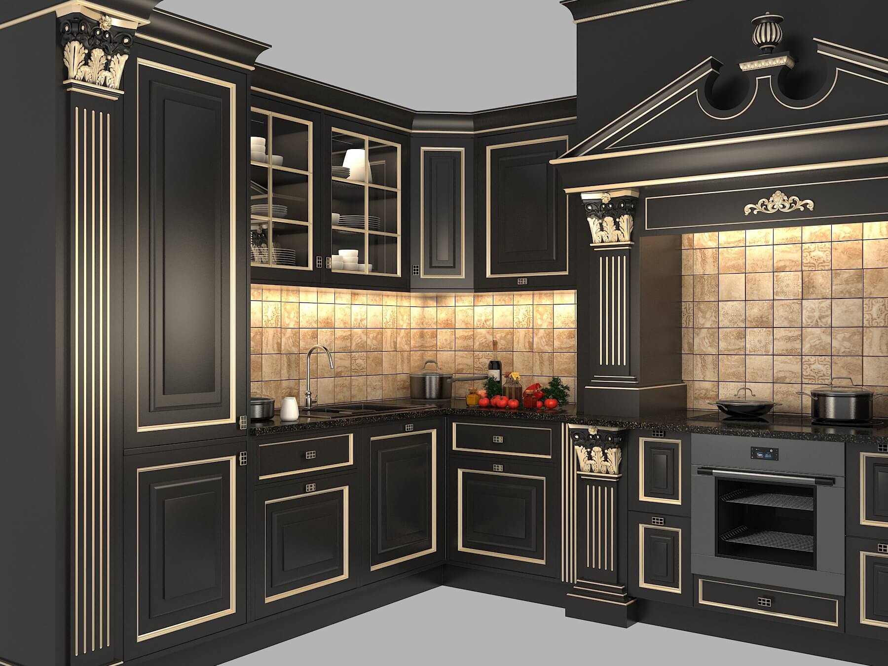 Classic Kitchen 3 - 3D Model by nhattuankts