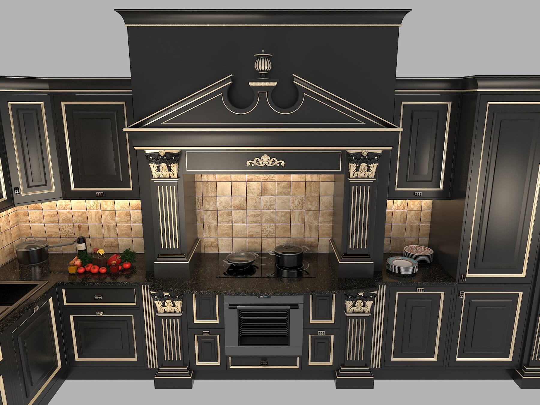 Classic Kitchen 3 - 3D Model by nhattuankts