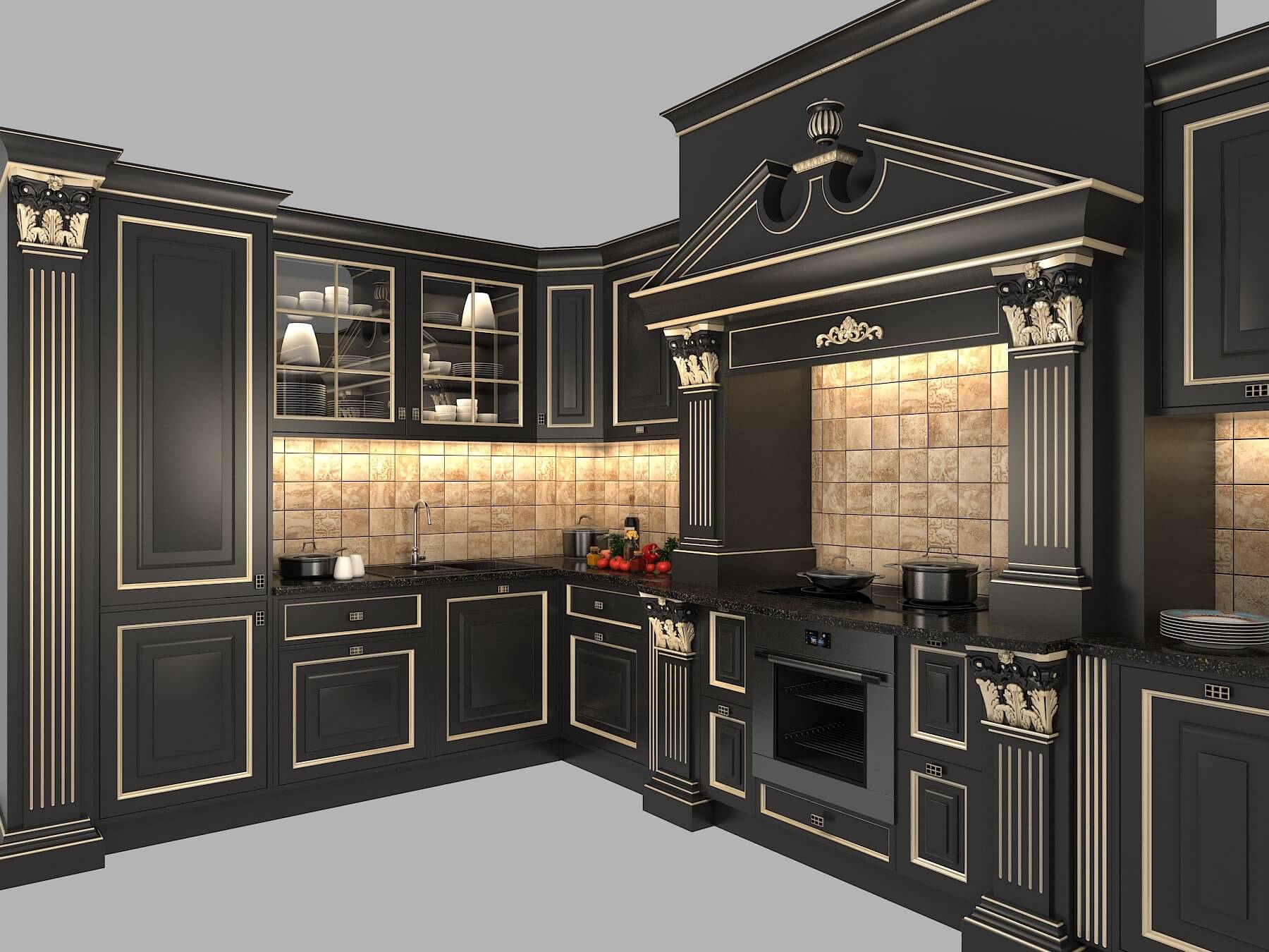 Classic Kitchen 3 - 3D Model by nhattuankts