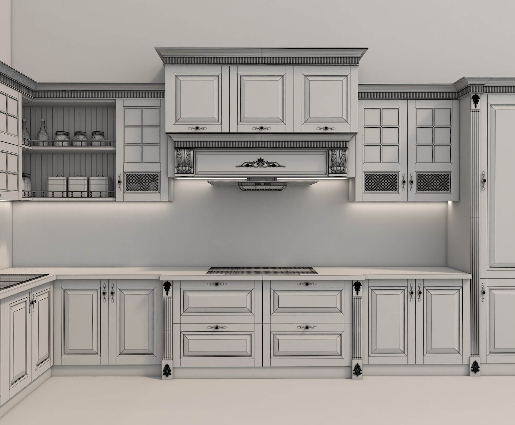 Classic Kitchen 5 - 3D Model by nhattuankts