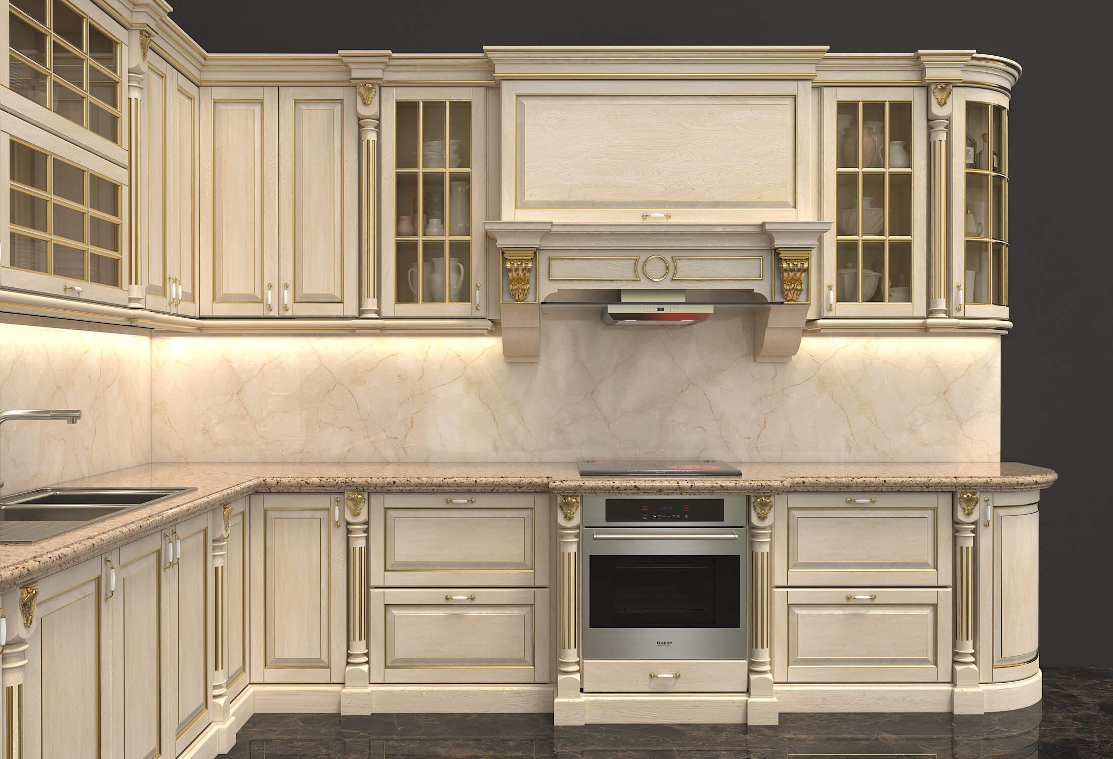 Classic Kitchen 7 - 3D Model by nhattuankts