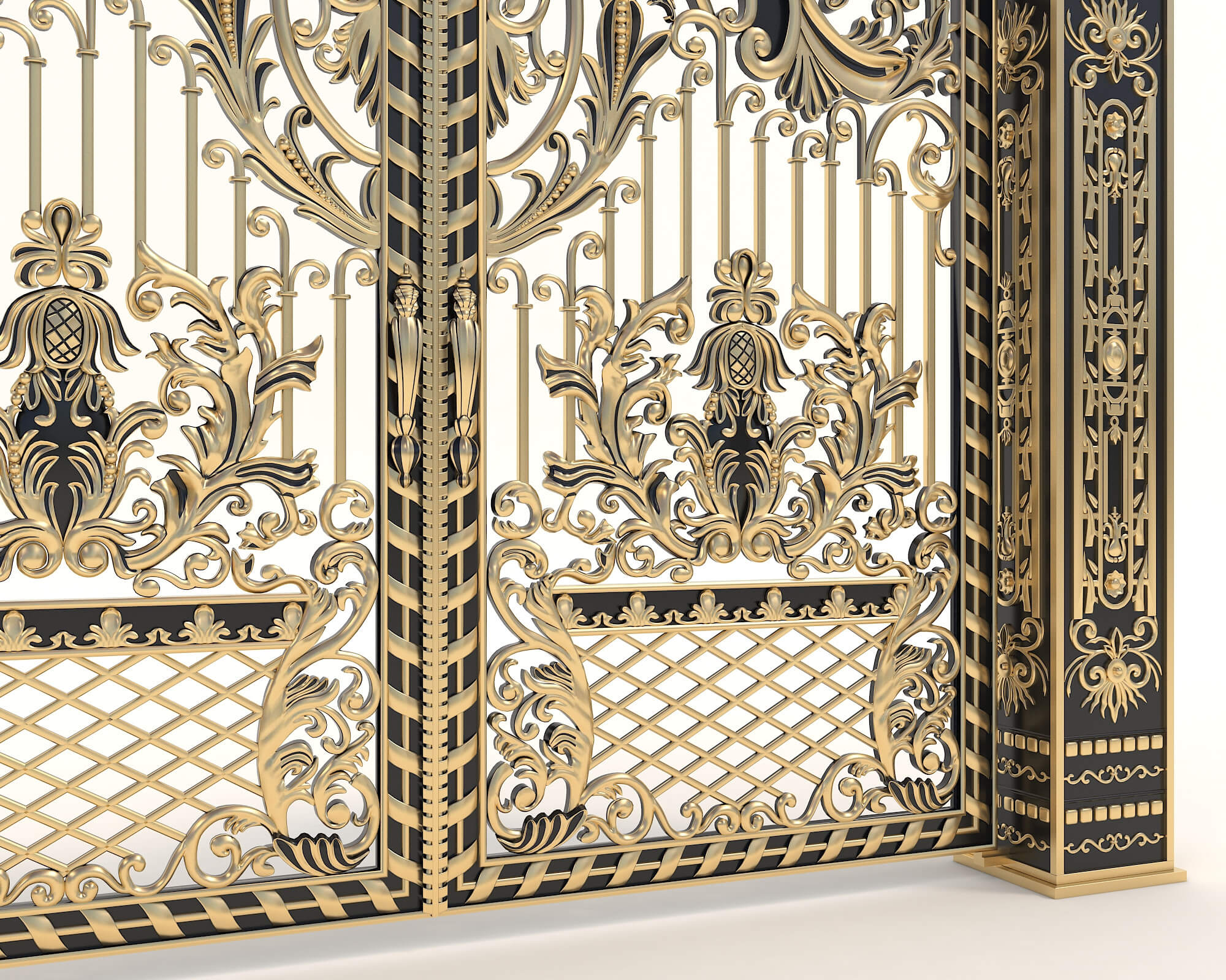 Classic Mansion Gate 2 - 3D Model by nhattuankts