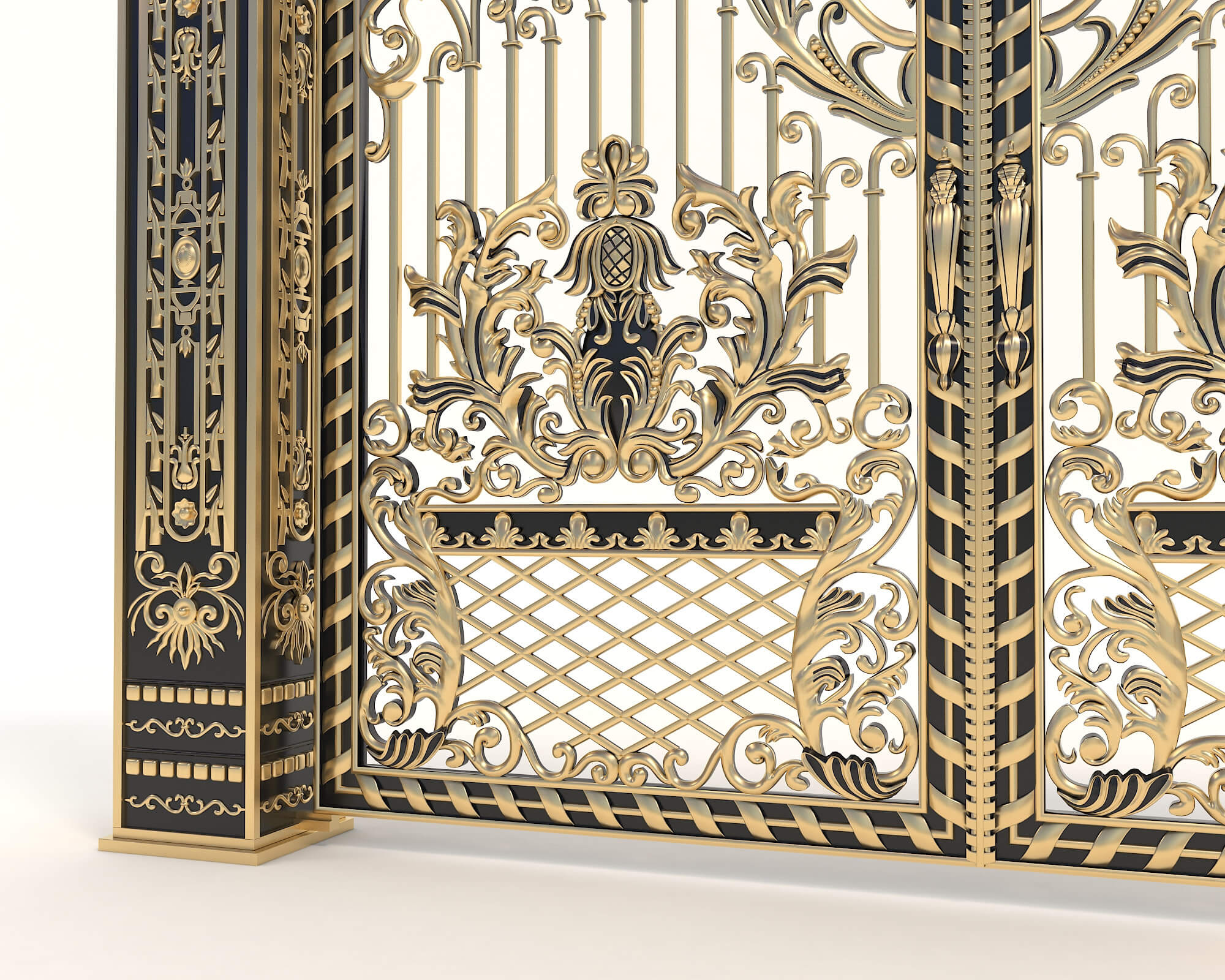 Classic Mansion Gate 2 - 3D Model by nhattuankts