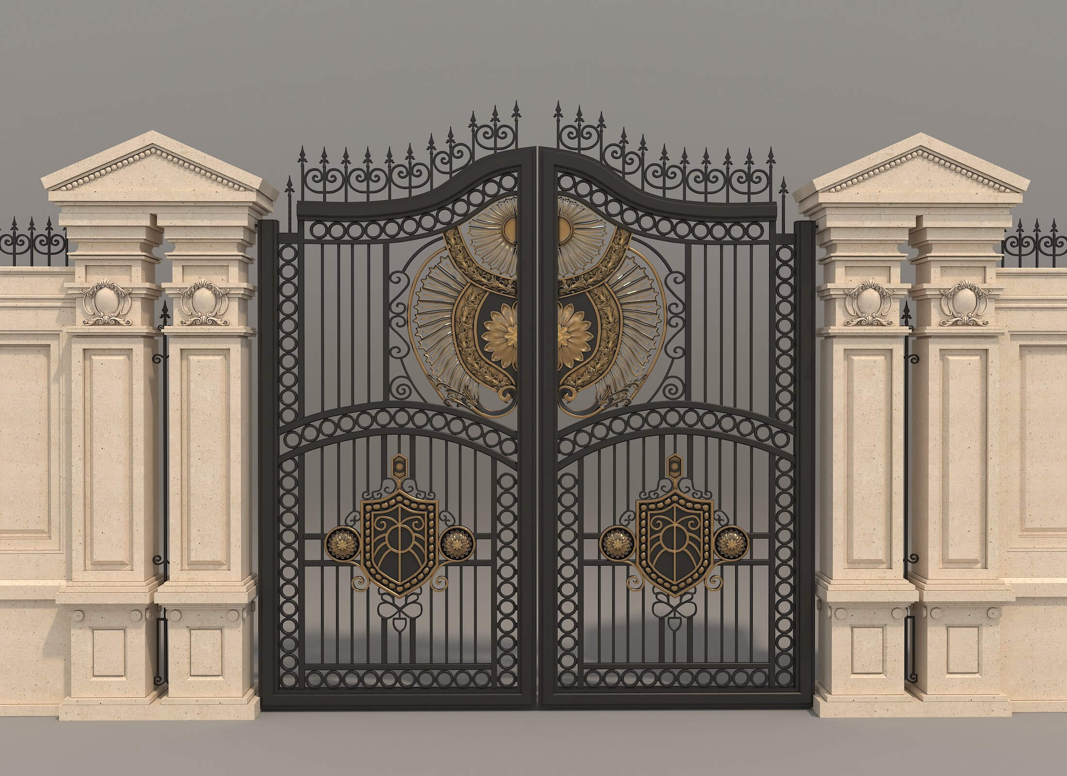 Classic Mansion Gate 3 - 3D Model by nhattuankts