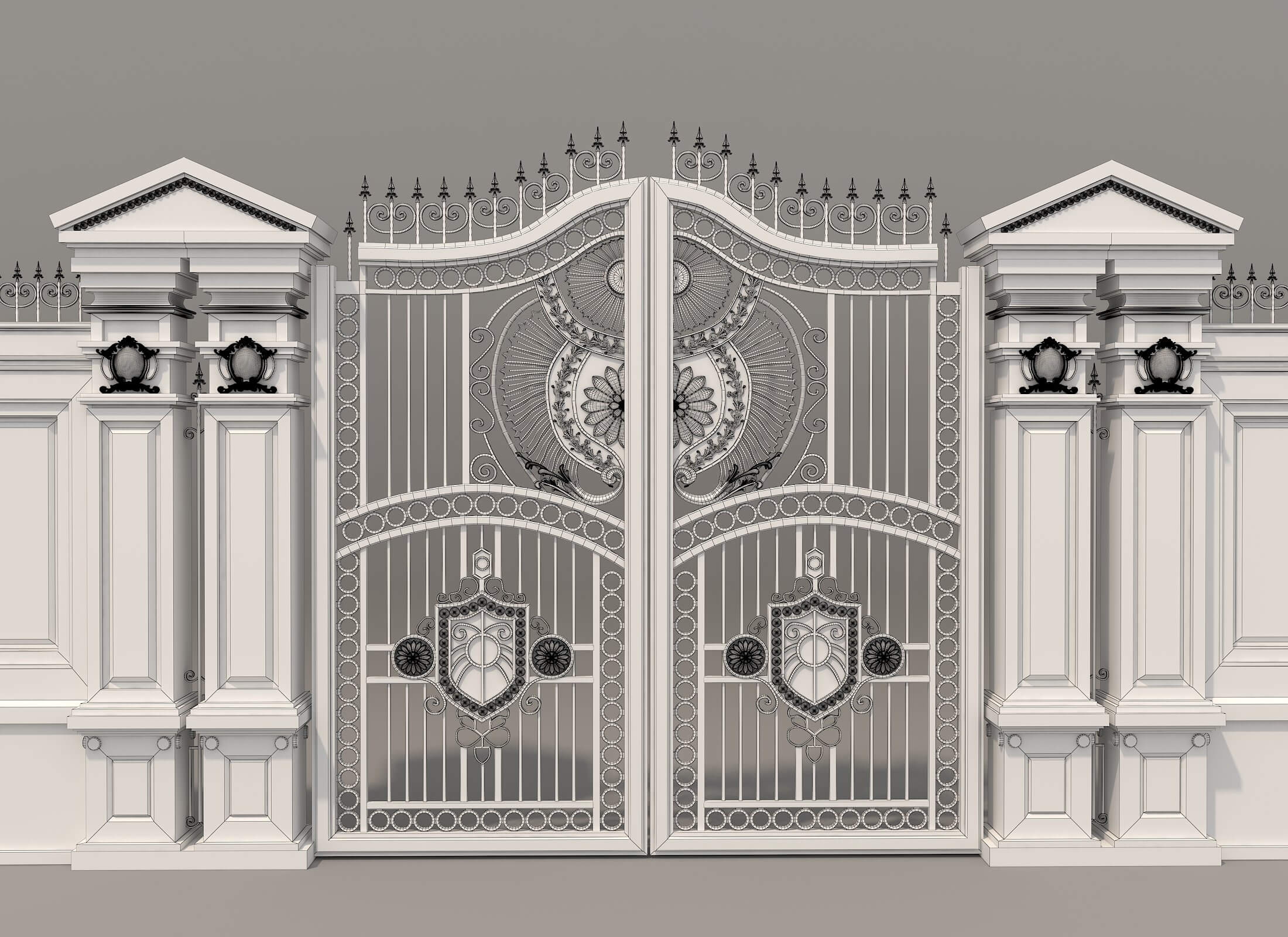 Classic Mansion Gate 3 - 3D Model by nhattuankts
