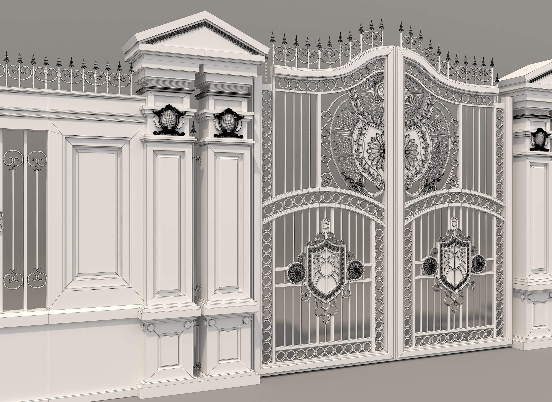 Classic Mansion Gate 3 - 3D Model by nhattuankts