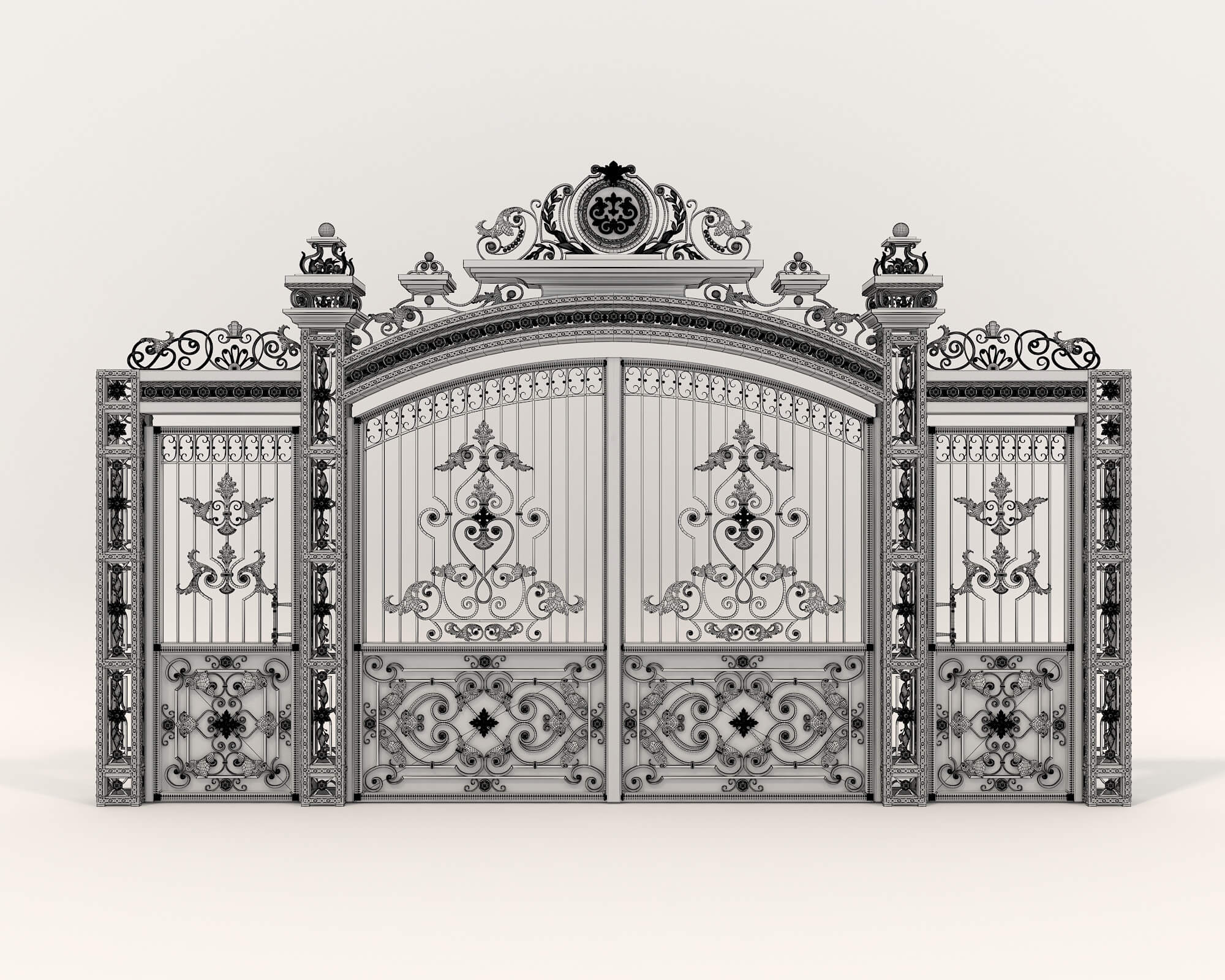 Classic Mansion Gate 4 - 3D Model by nhattuankts