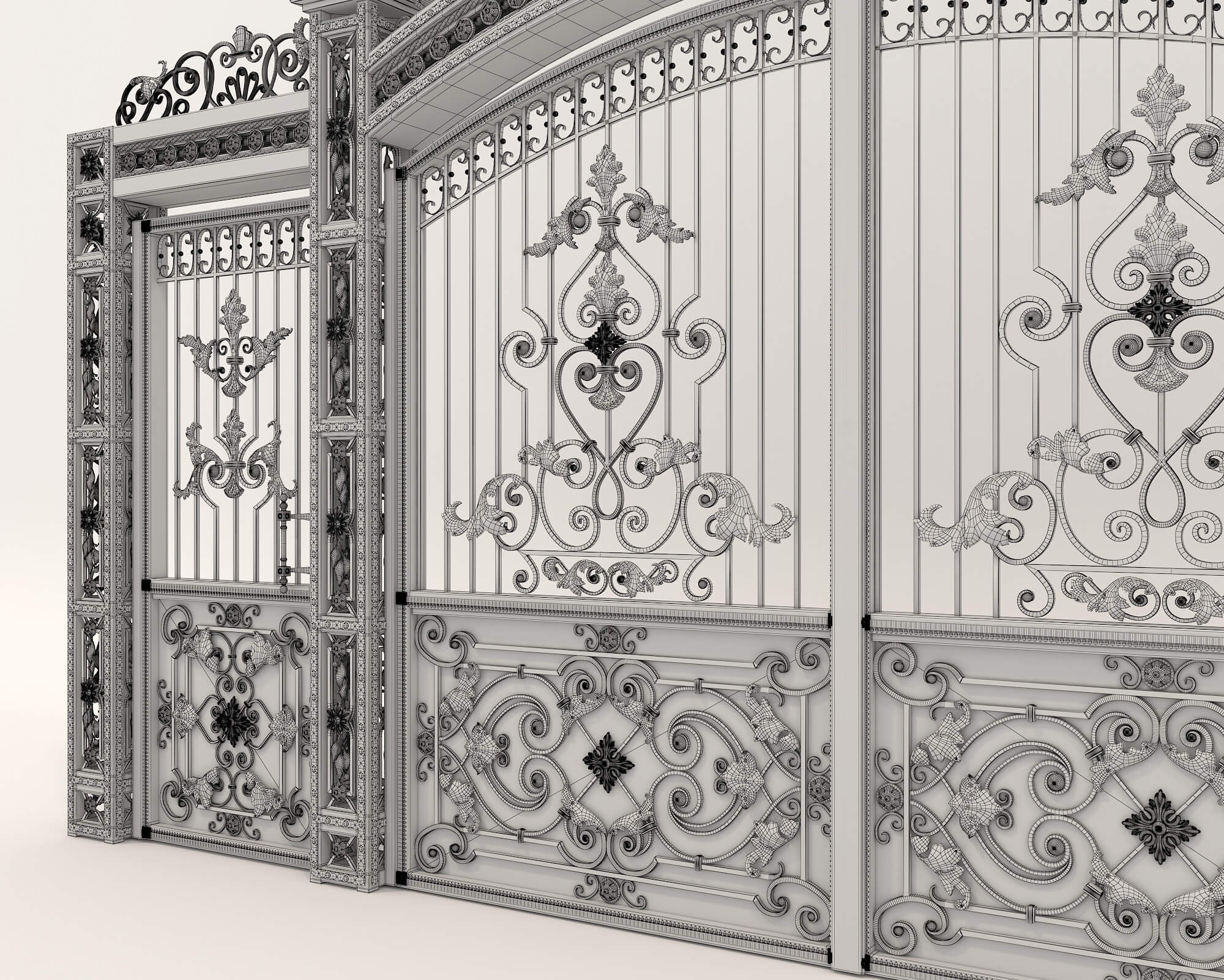 Classic Mansion Gate 4 - 3D Model by nhattuankts