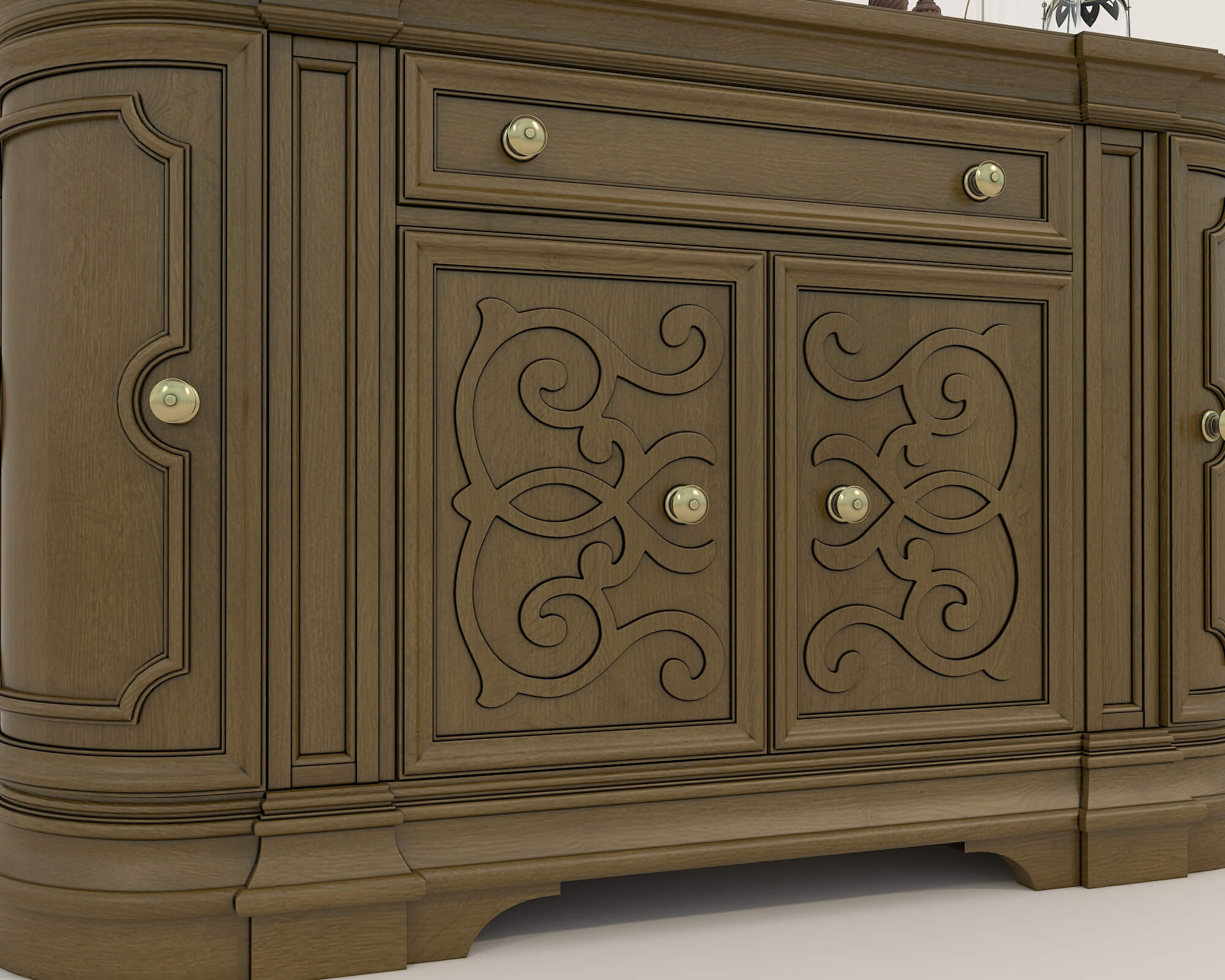 Classic Sideboard and Decoration Set - 3D Model by nhattuankts