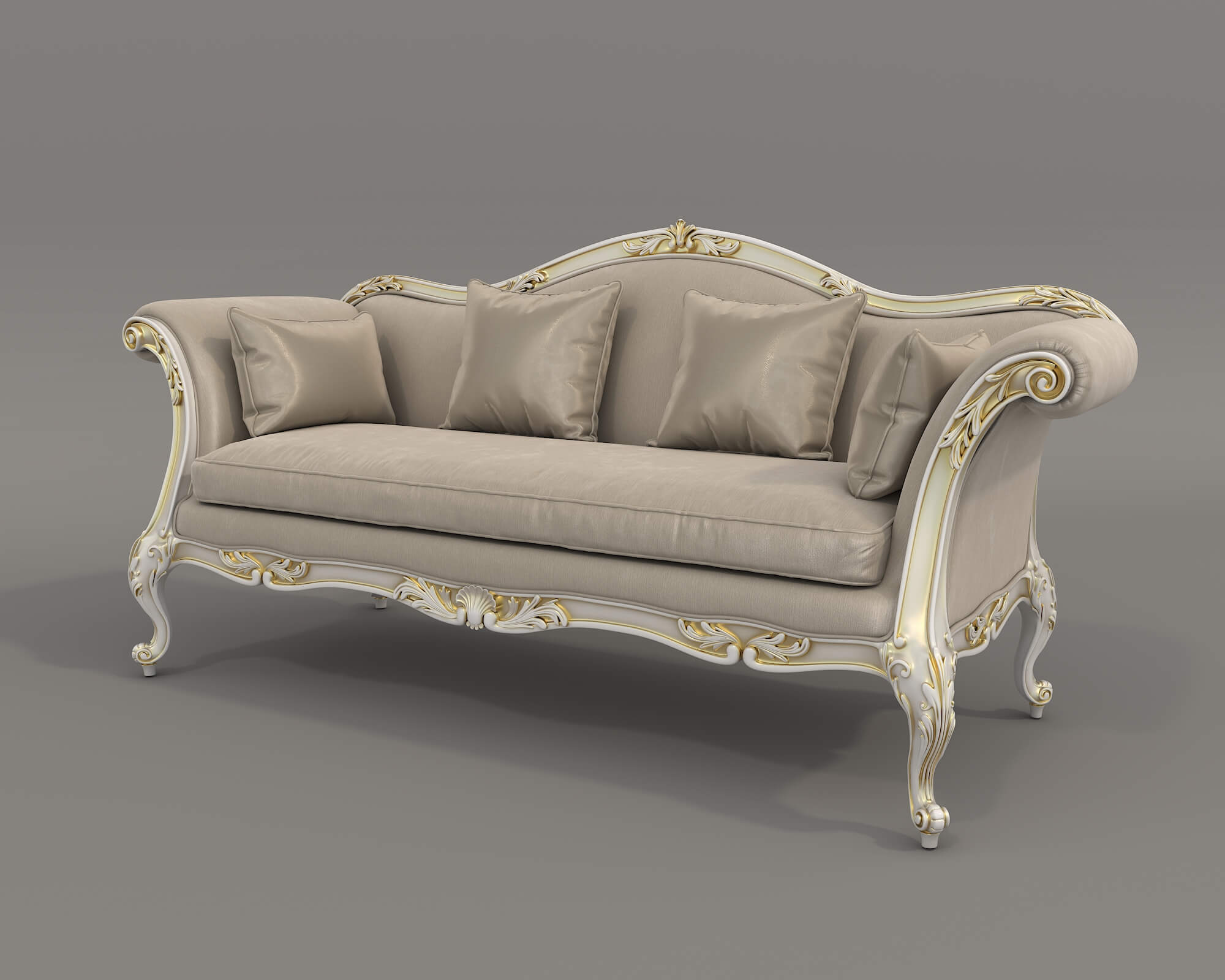 Classic Sofa and Armchair 3 - 3D Model by nhattuankts