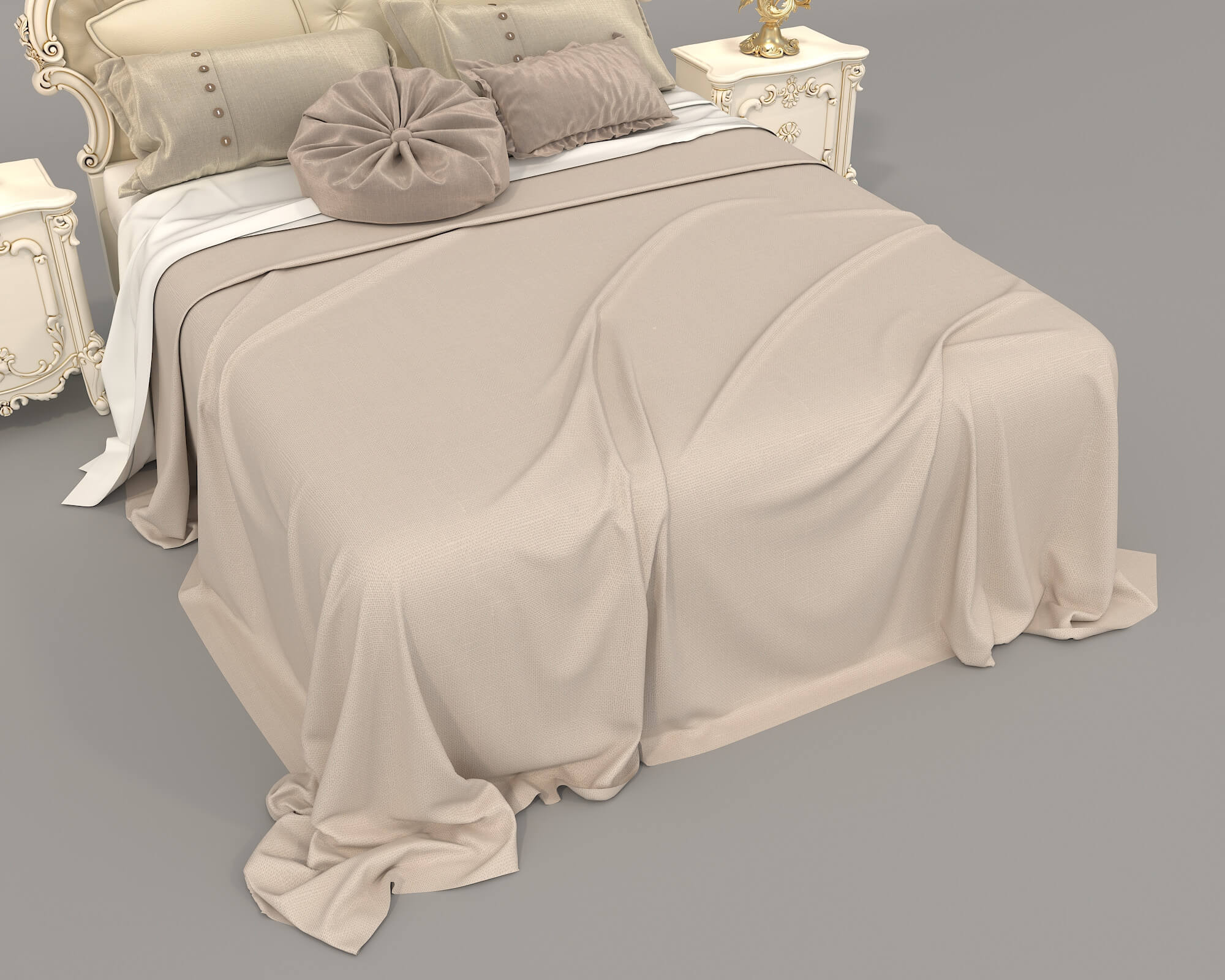Classic Style Bed Set 28 - 3D Model by nhattuankts