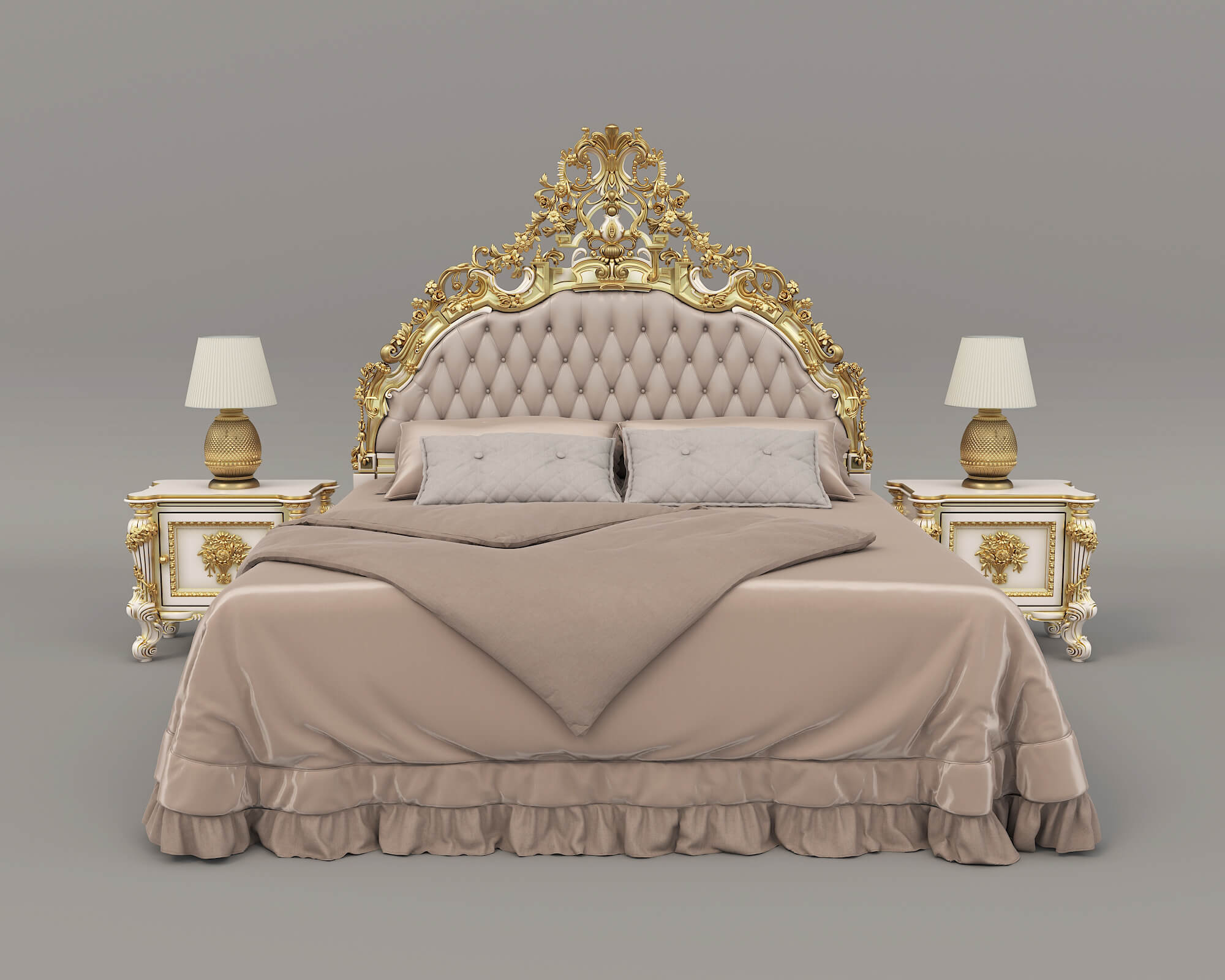 Classic Style Bed Set 29 - 3D Model by nhattuankts