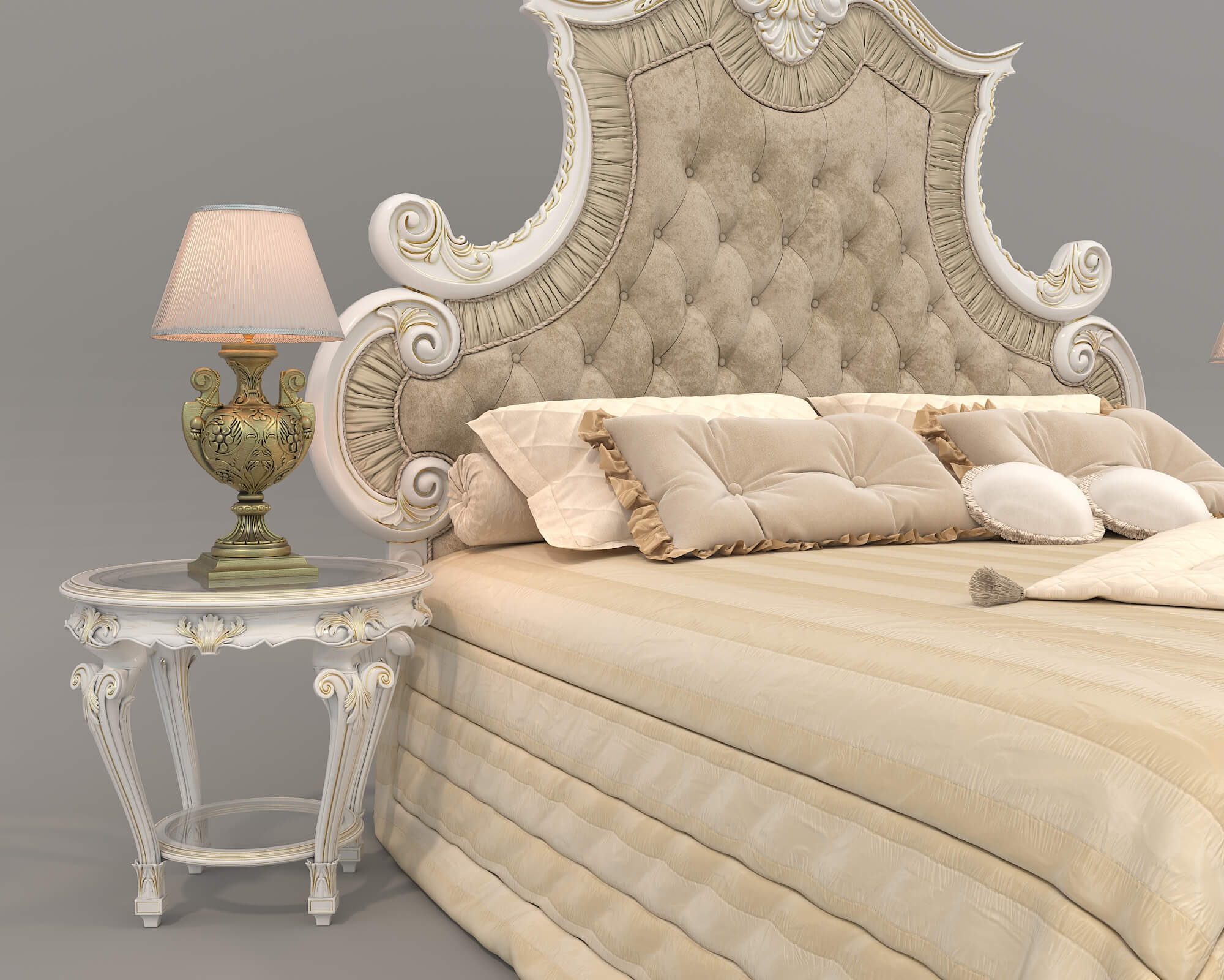 Classic Style Bed Set 30 - 3D Model by nhattuankts