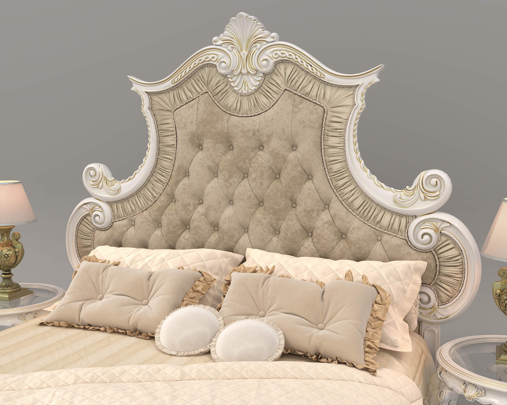 Classic Style Bed Set 30 - 3D Model by nhattuankts